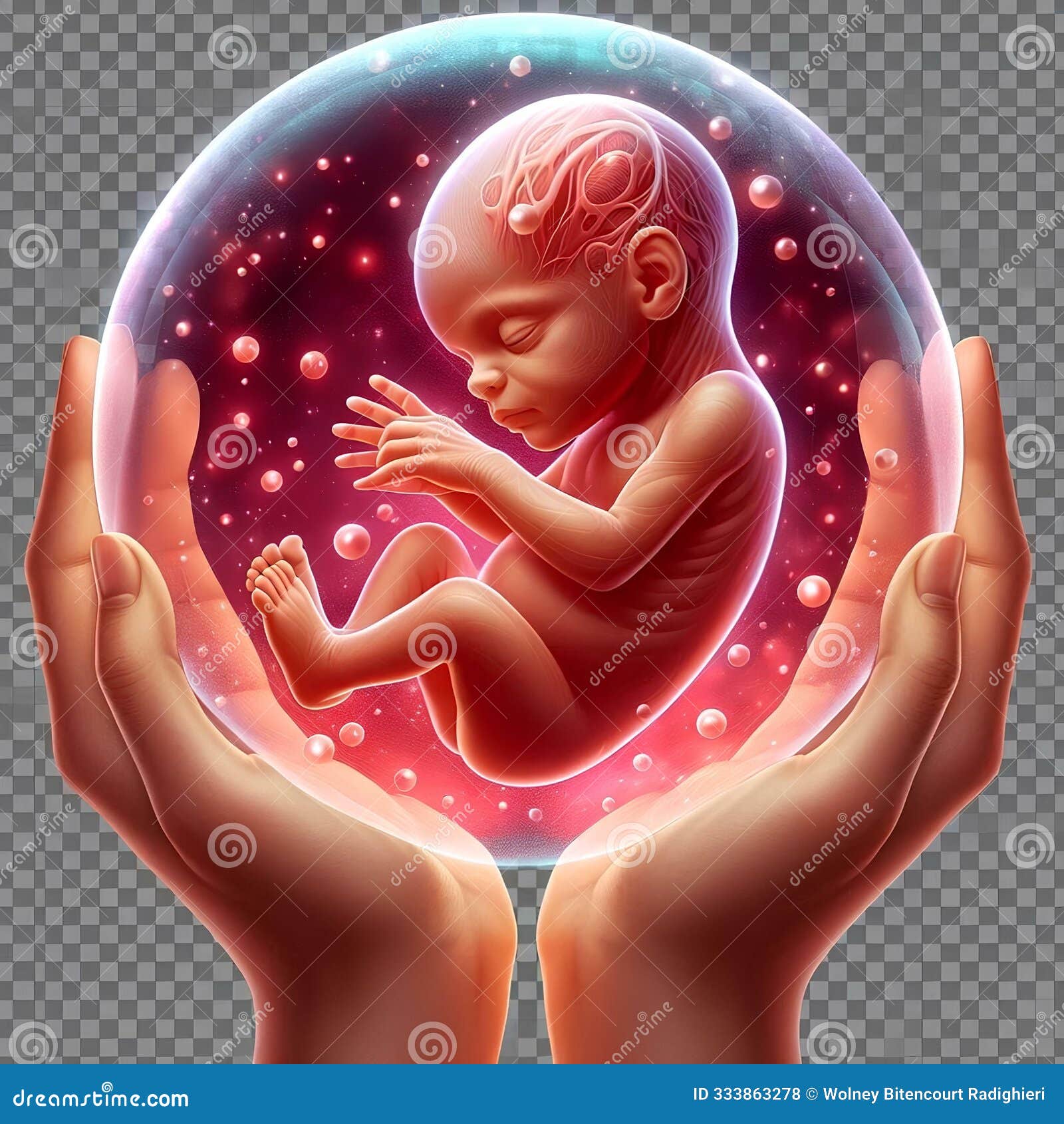 Artistic image of a fetus stock illustration. Illustration of ...