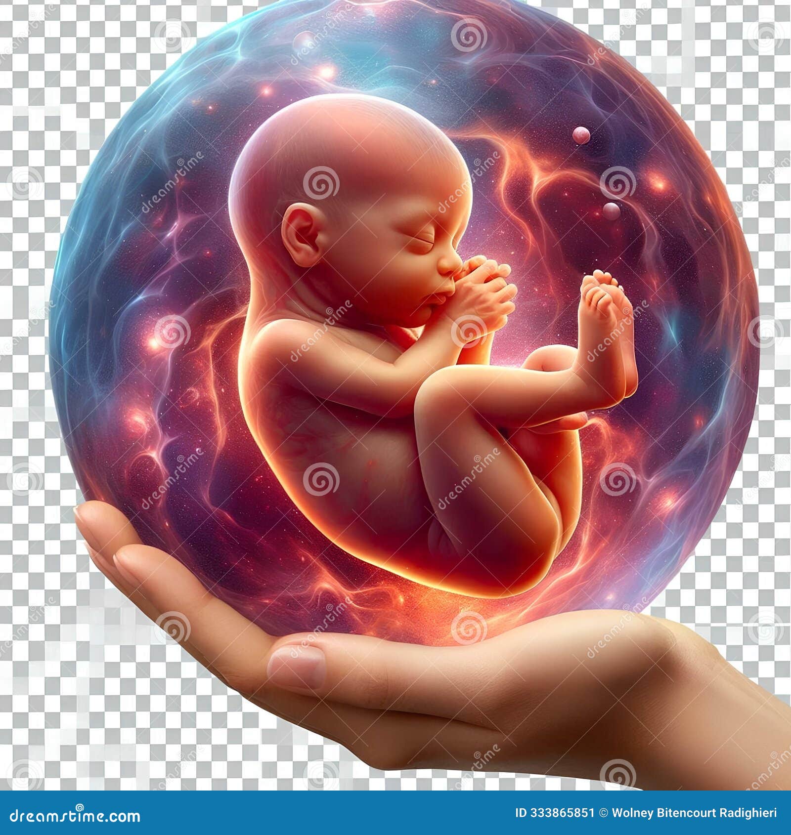Artistic image of a fetus stock illustration. Illustration of ...