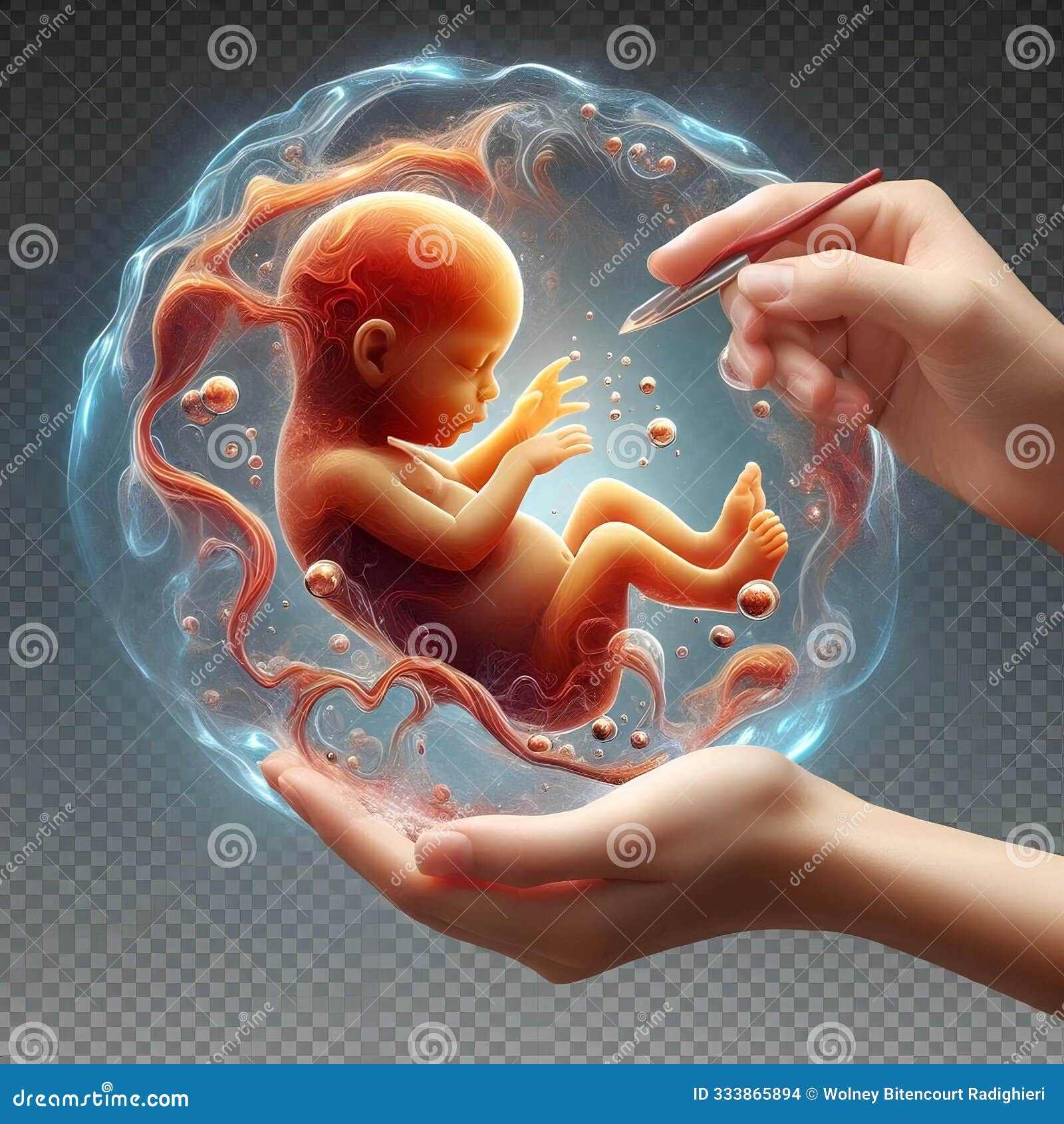 Artistic image of a fetus stock illustration. Illustration of graphic ...
