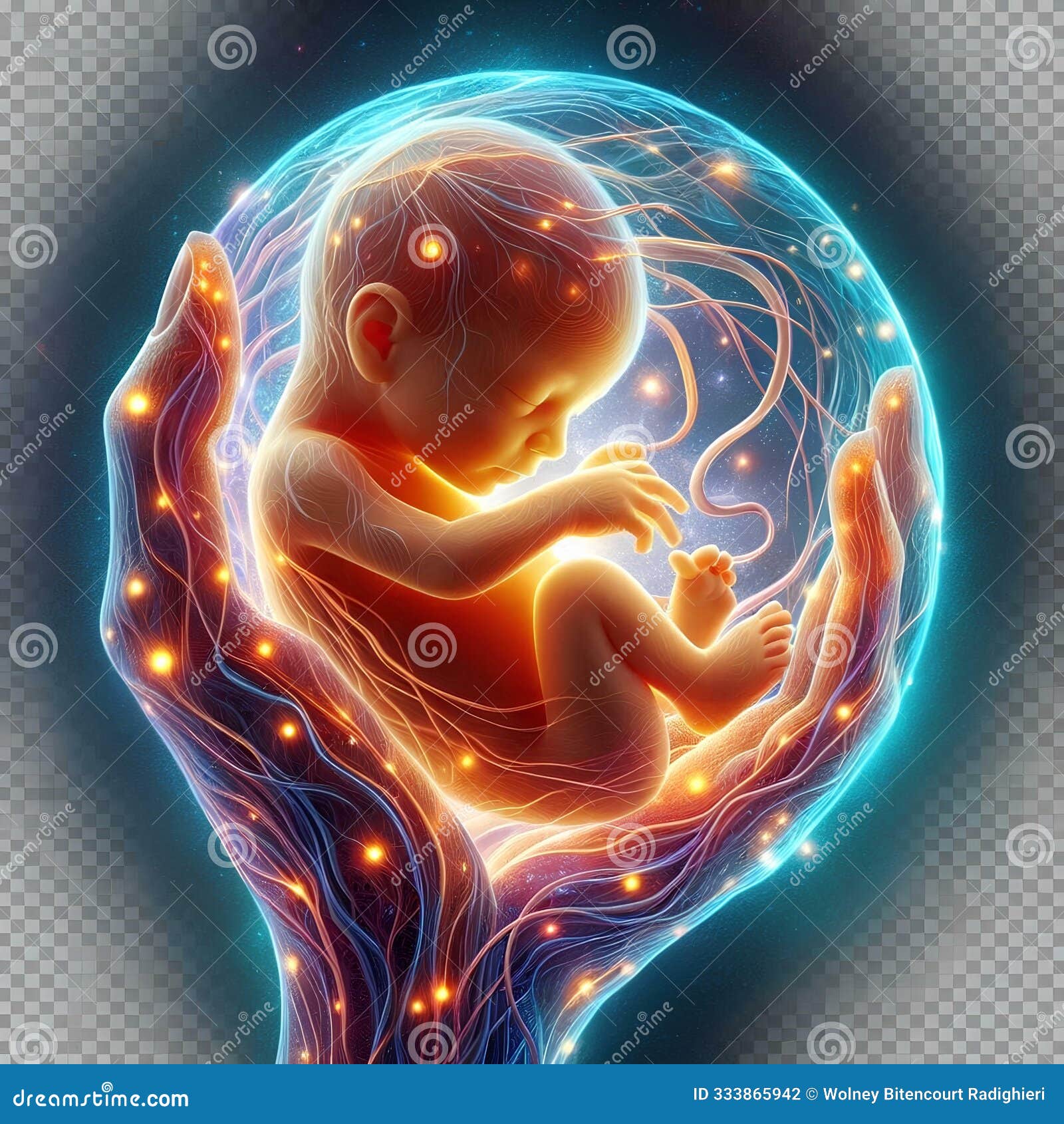 Artistic image of a fetus stock illustration. Illustration of sketch ...