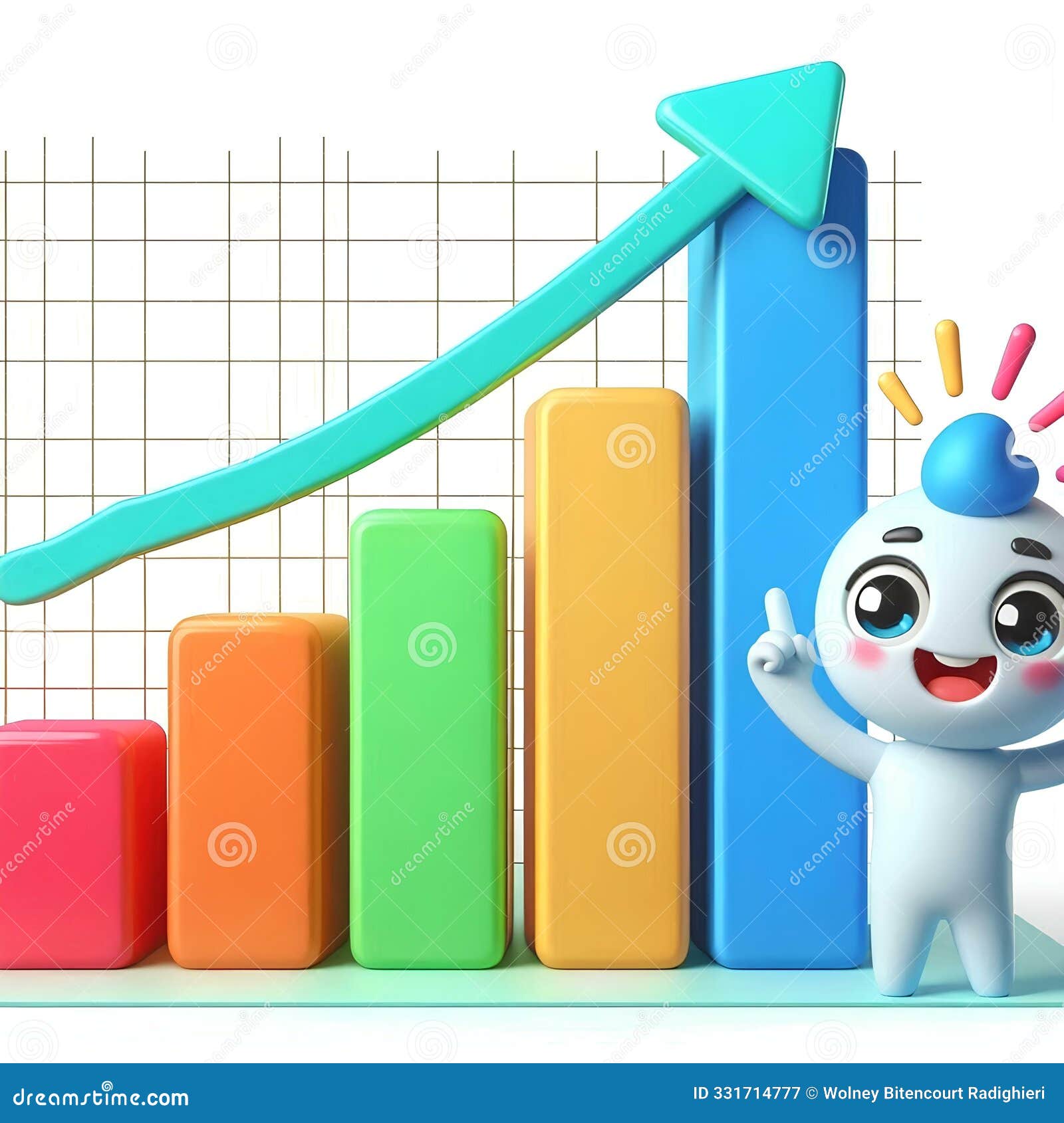 Artistic Image of a Growth Graph Stock Illustration - Illustration of ...