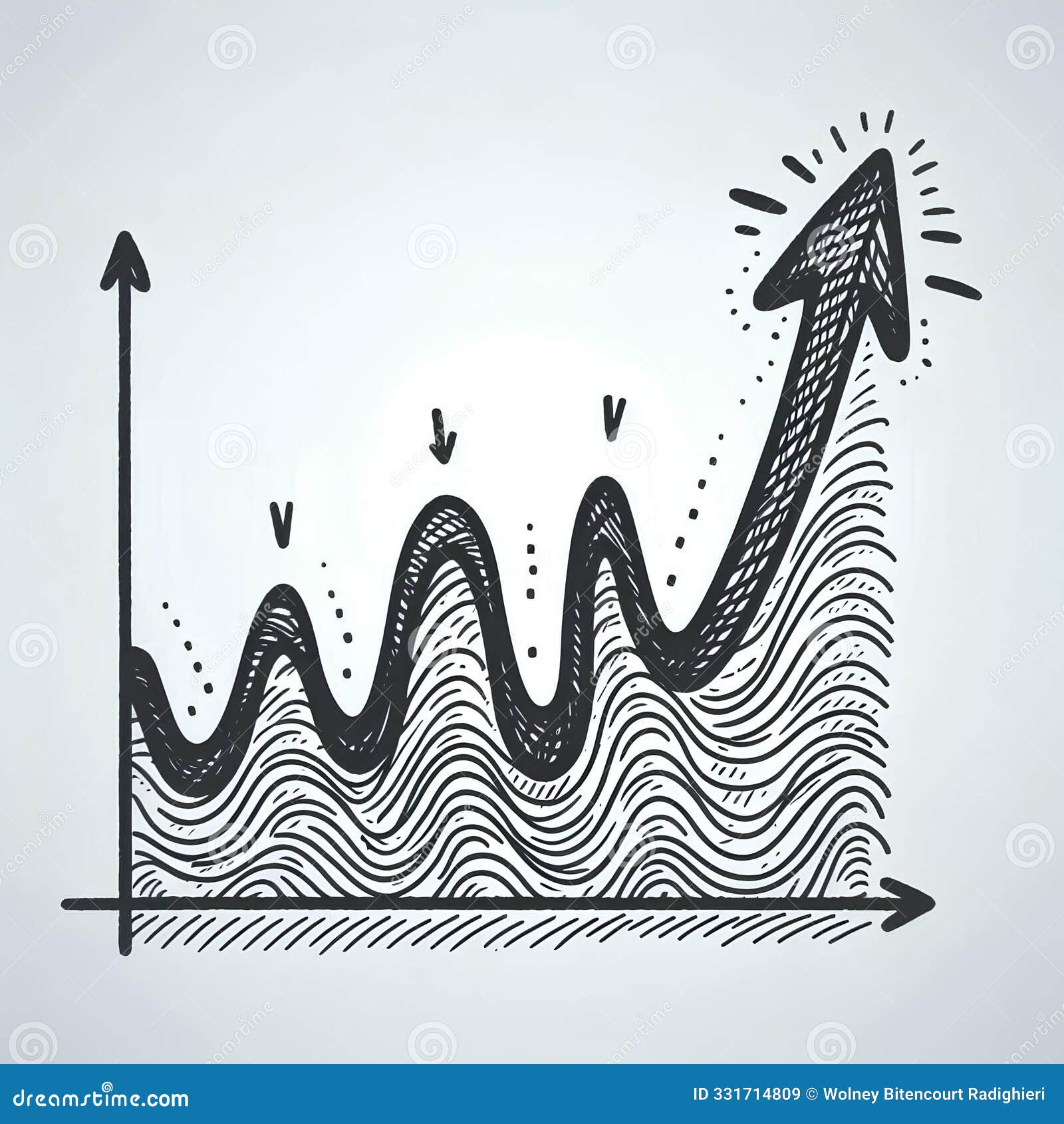 Artistic Image of a Growth Graph Stock Illustration - Illustration of ...