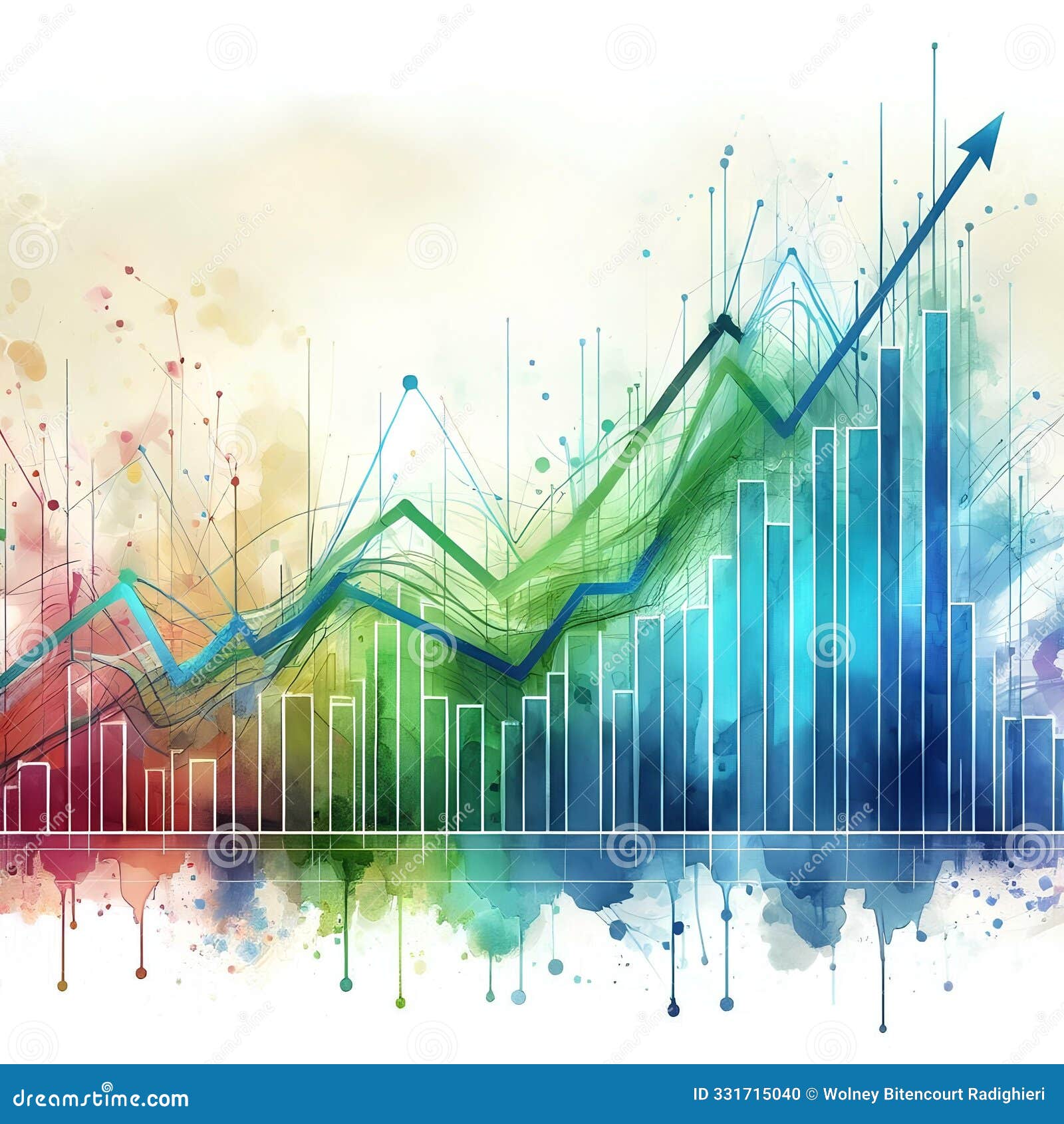 Artistic Image of a Growth Graph Stock Illustration - Illustration of ...