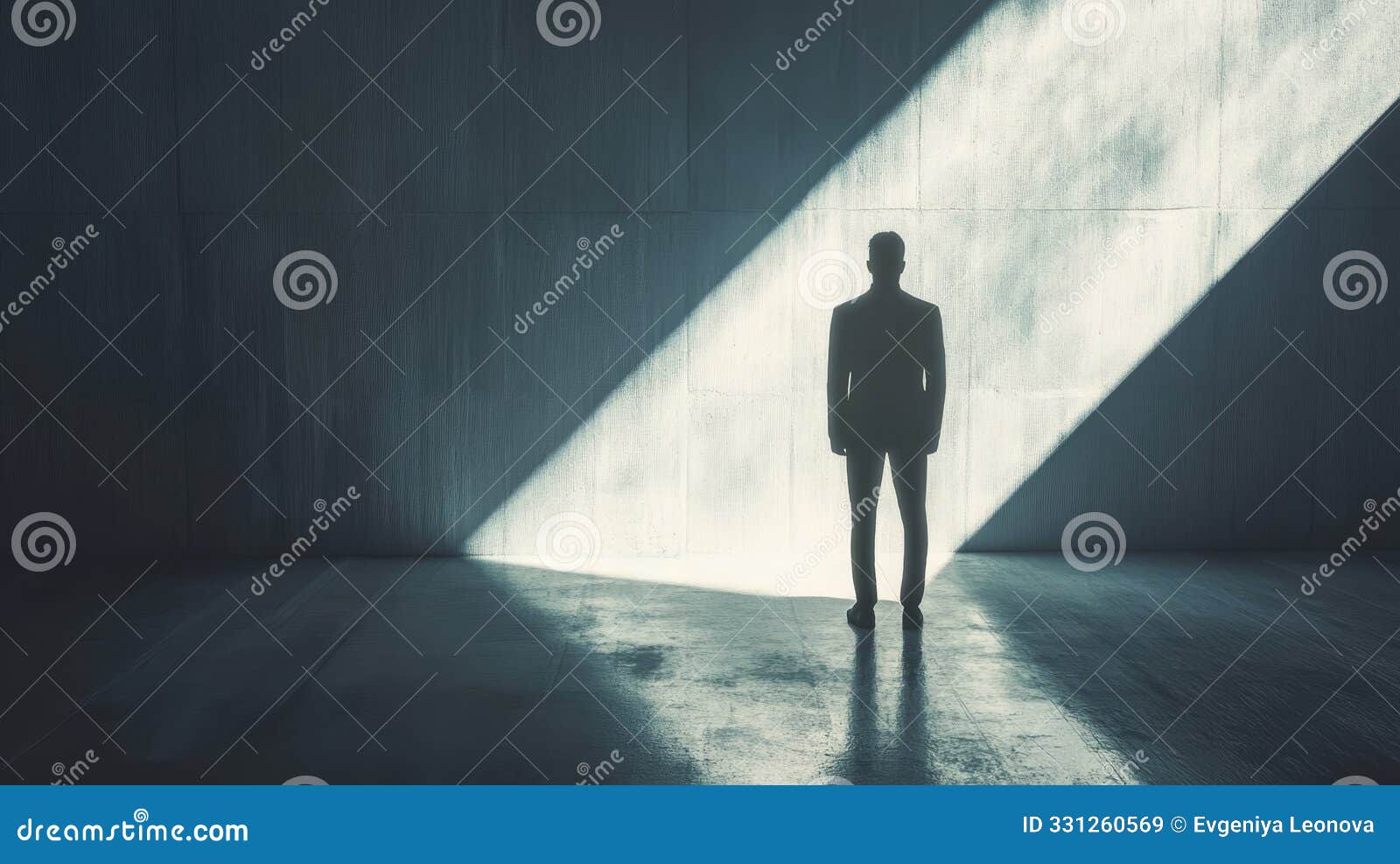 Artistic Image of Man S Striking Silhouette in Bright Light, Casting ...