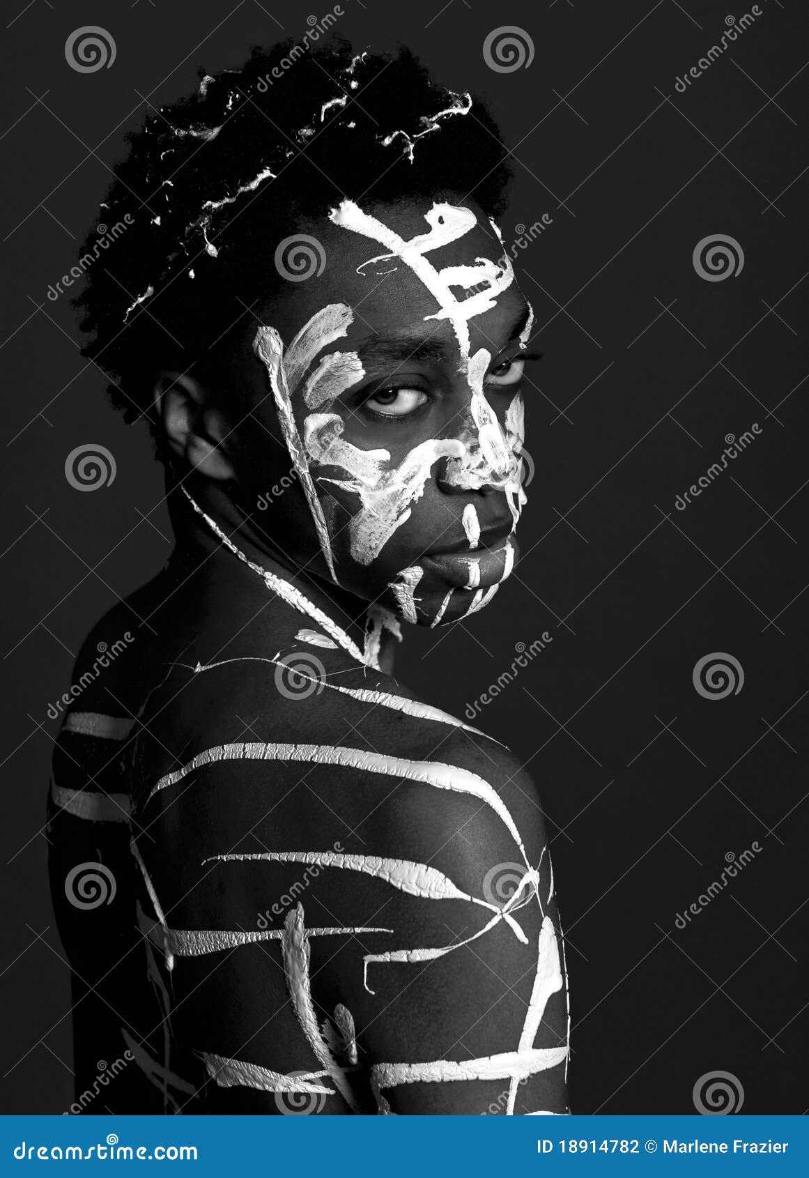 Artistic Image of a Painted Man. Stock Photo - Image of attractive ...