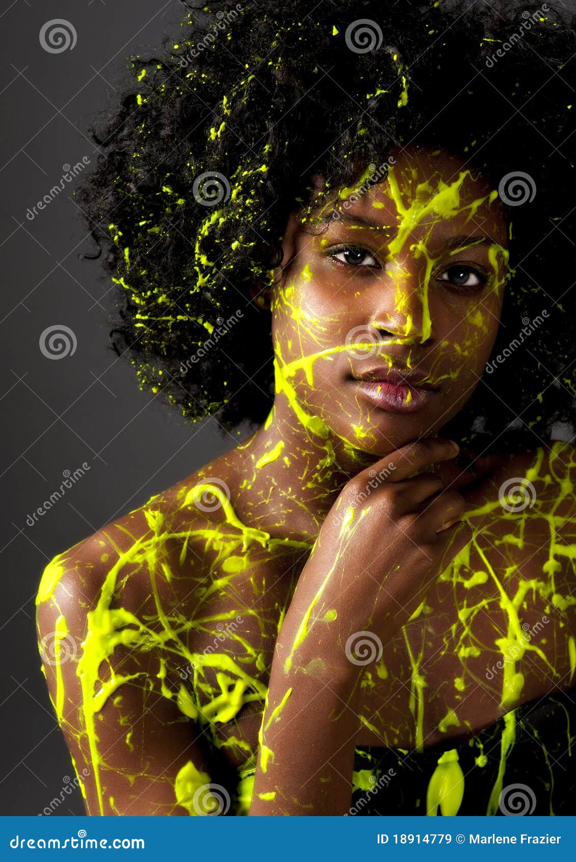 Artistic Image of a Painted Model. Stock Image - Image of paint, detail ...