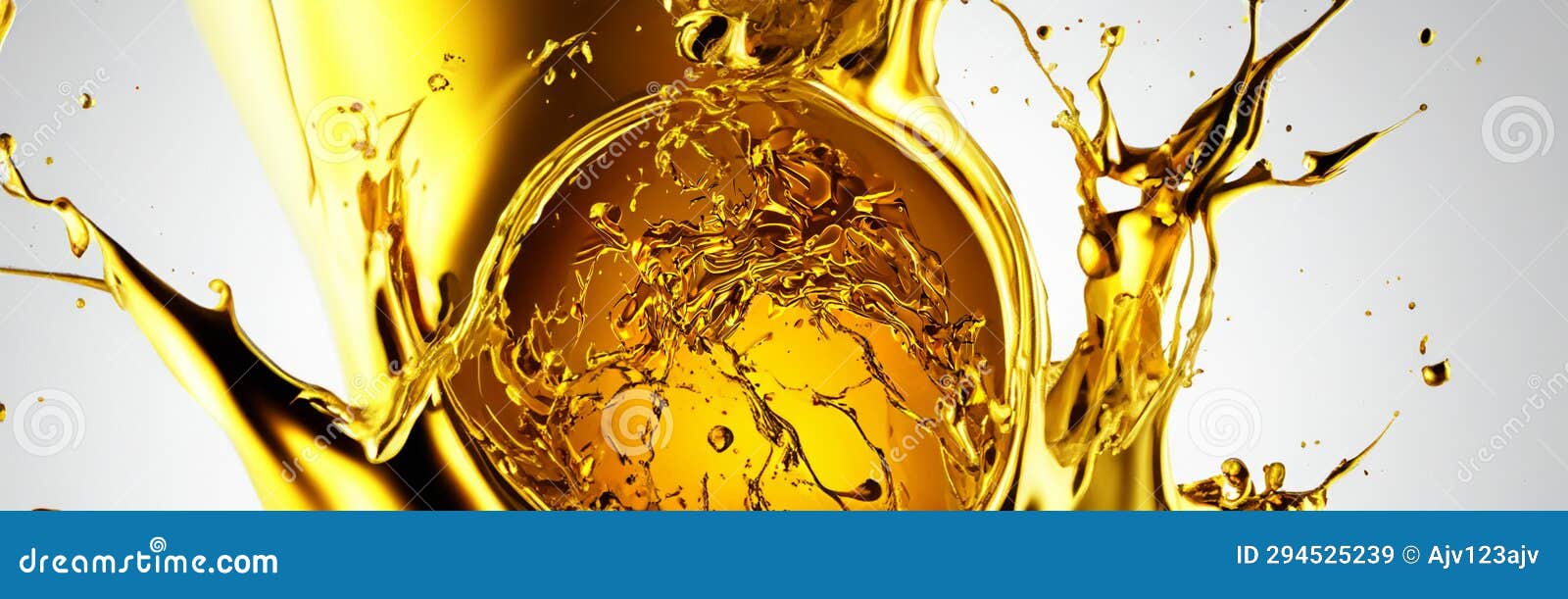 An Abstract Panoramic Image of a Gold Ring Splash on a Gold Background ...