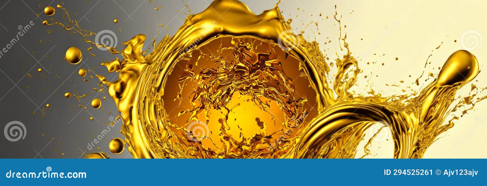 An Abstract Panoramic Image Of A Gold Ring Splash On A Gold Background ...