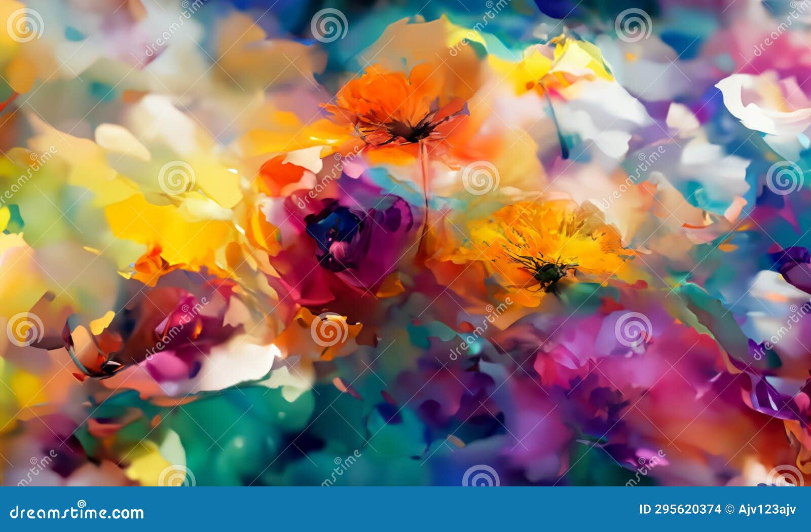 An Abstract Image Inspired by a Field on Wild Flowers Stock ...