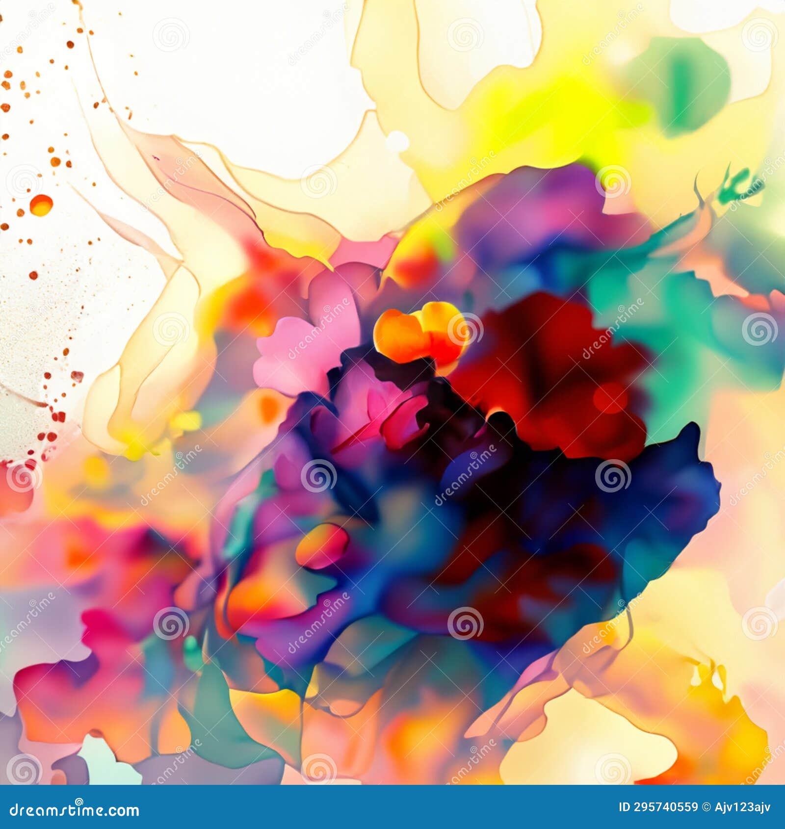 An Abstract Image Inspired by a Field on Wild Flowers Stock ...