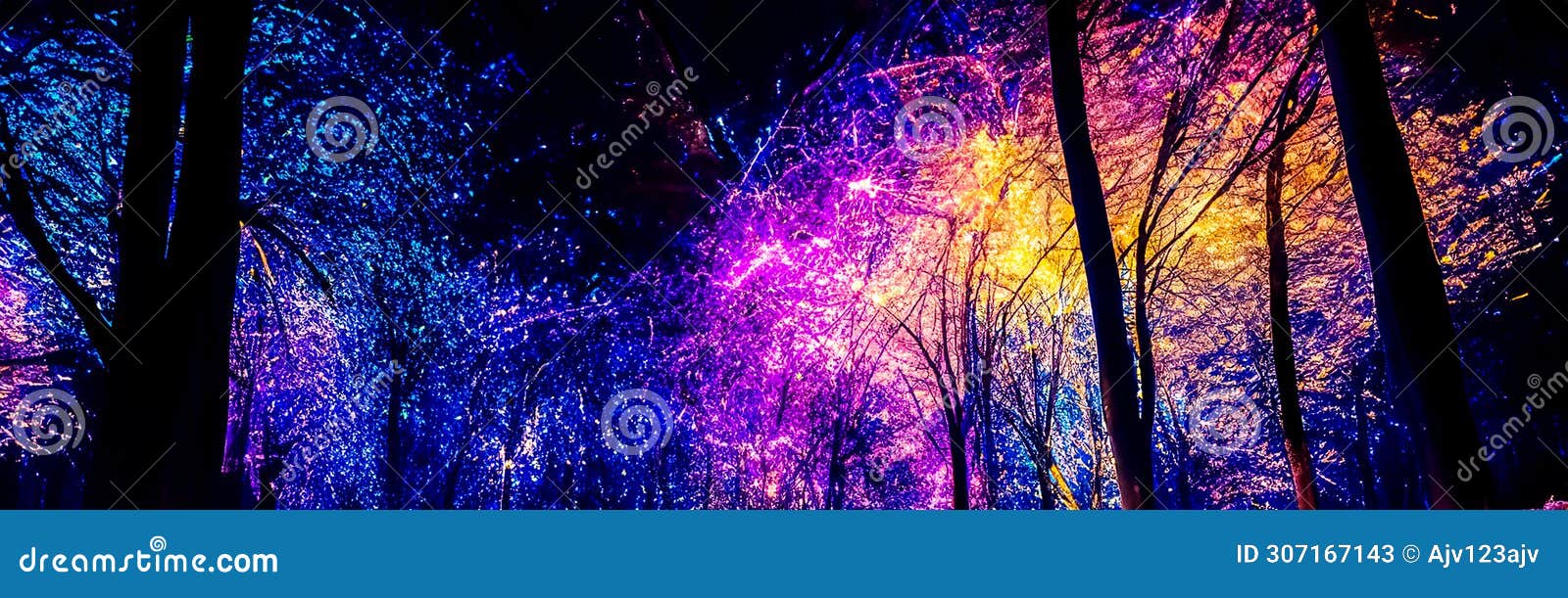 Lightning Display Of Colourful Sparks Shooting Through A Futuristic ...