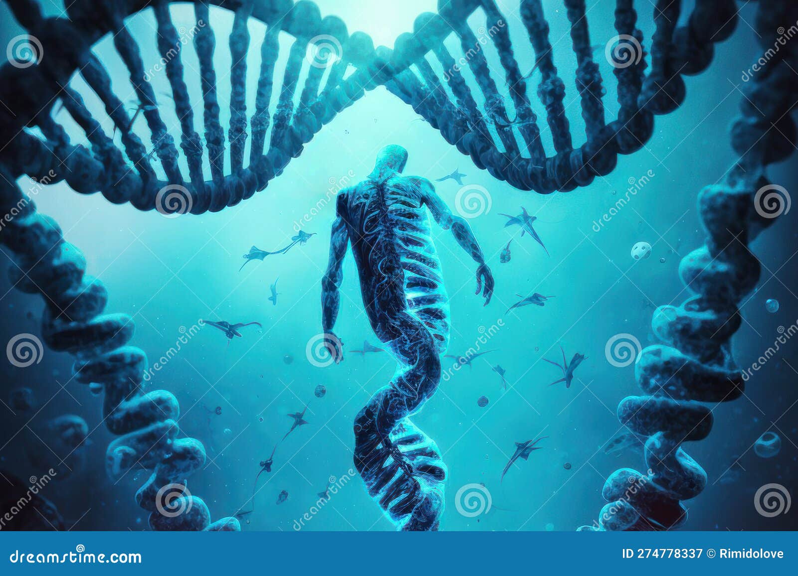 Artistic Interpretation of Human Body Created from DNA 库存例证 - 插画 包括有 艺术 ...