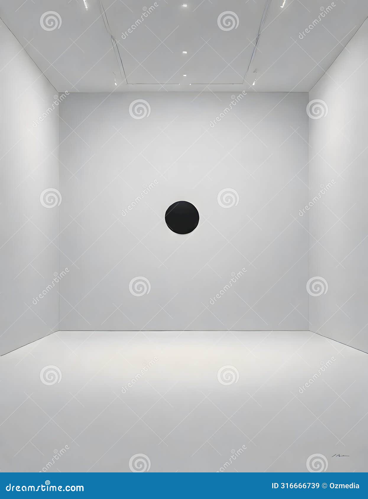 Artistic Interpretation of a Minimalist Void, Small Empty Room with a ...