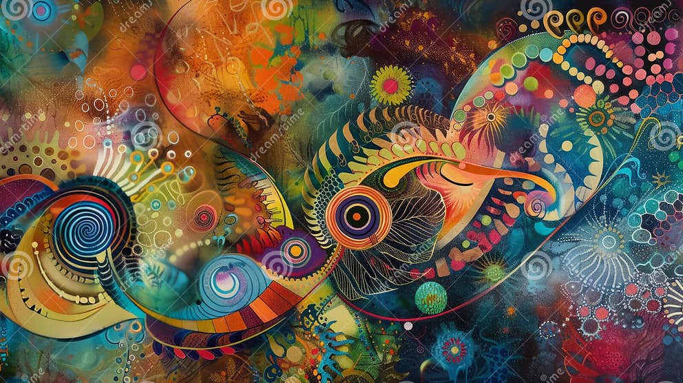 Artistic Interpretation of Resonance through Abstract Patterns Stock ...