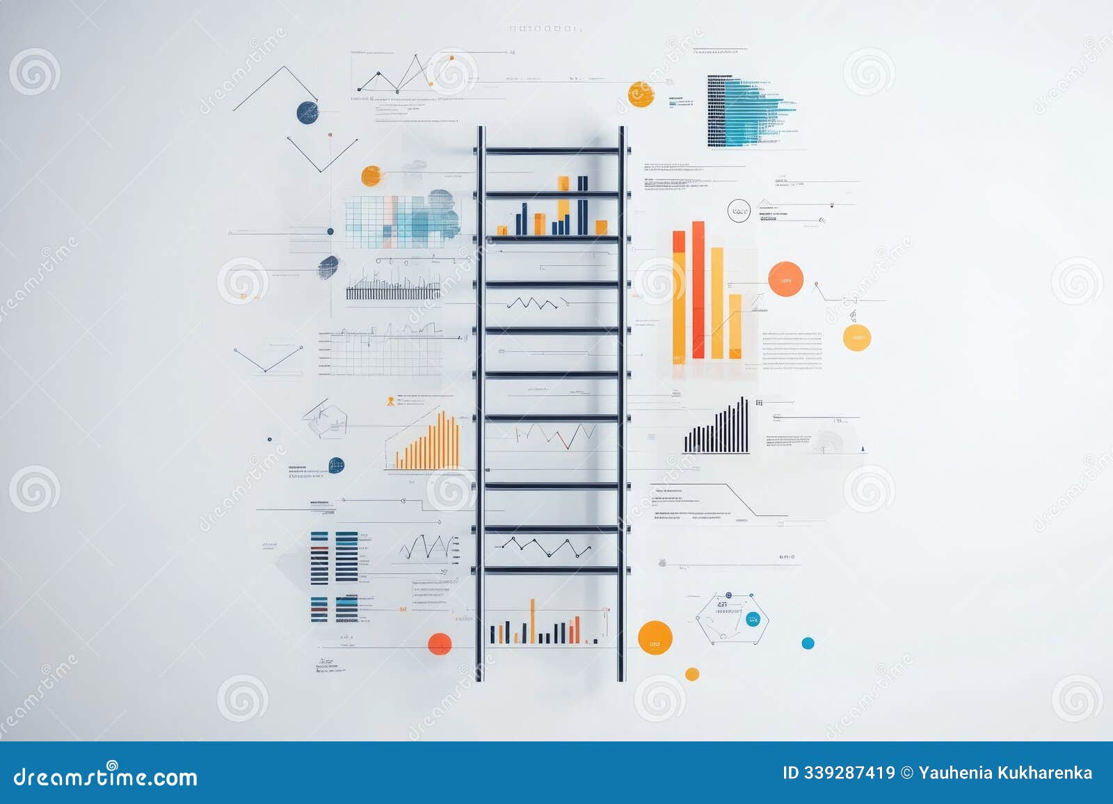 Data-driven Growth Ladder Visualization Stock Illustration ...