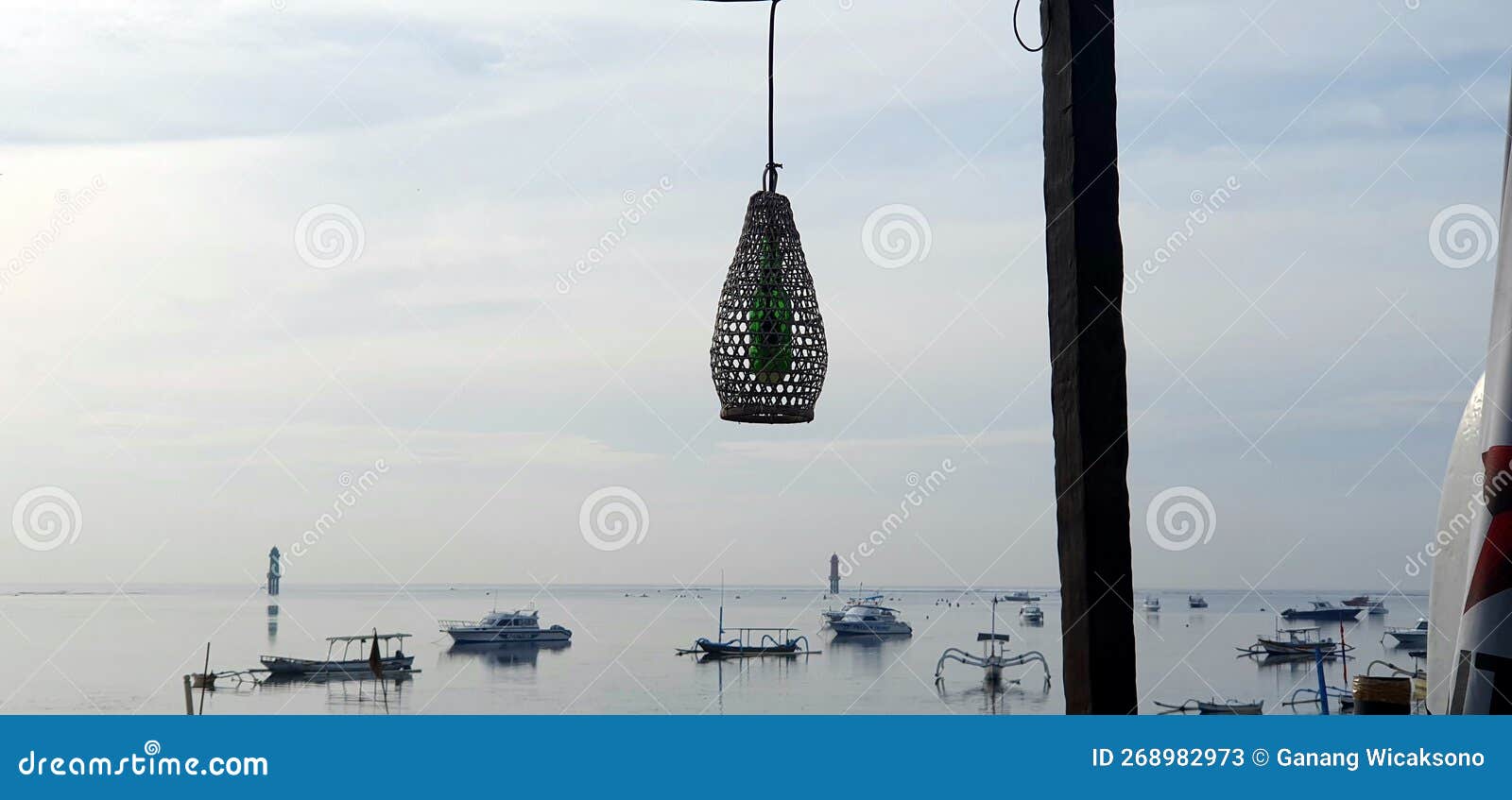 Artistic Lamp in the Beautiful Beach Stock Image - Image of lamp, ship ...