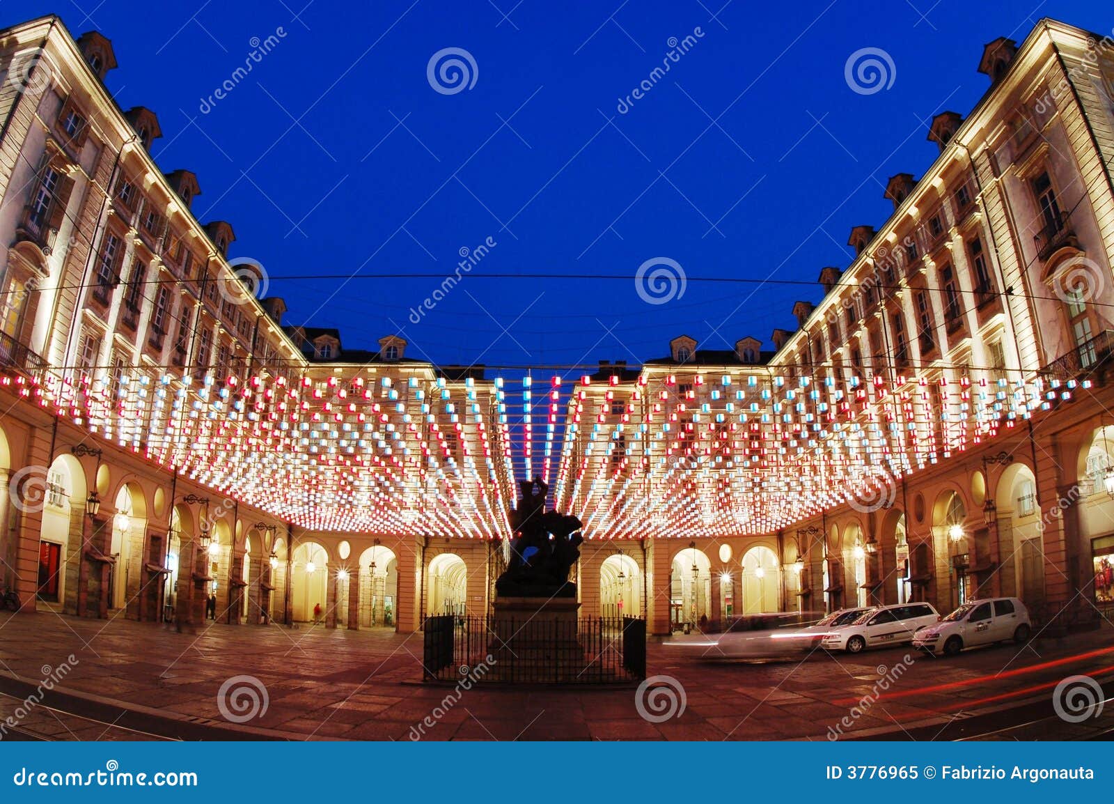 Artistic Lights Square, Turin Stock Image - Image of historical ...