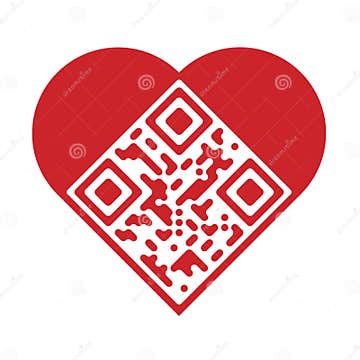 Artistic love QR Code stock vector. Illustration of heart - 23203039