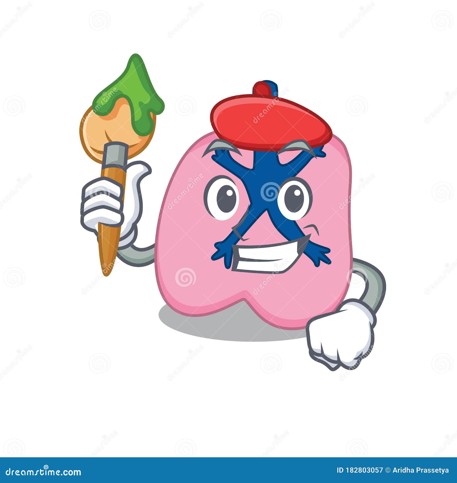 Artist Asthma Inhaler In The Cartoon Shape Vector Illustration ...