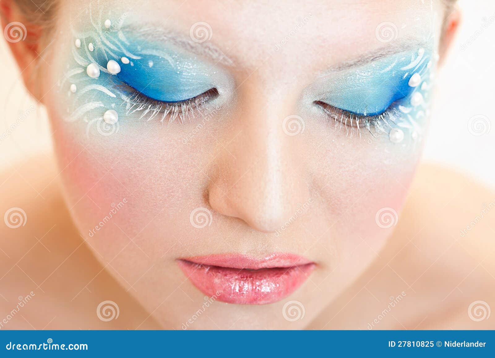 Artistic make-up stock image. Image of people, lips, cosmetics - 27810825