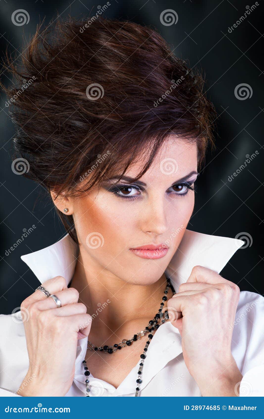 Artistic Make Up on Caucasian Beautiful Model Stock Image - Image of ...