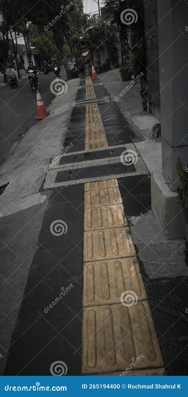 Artistic man-made pavement stock photo. Image of pedestrian - 265194400
