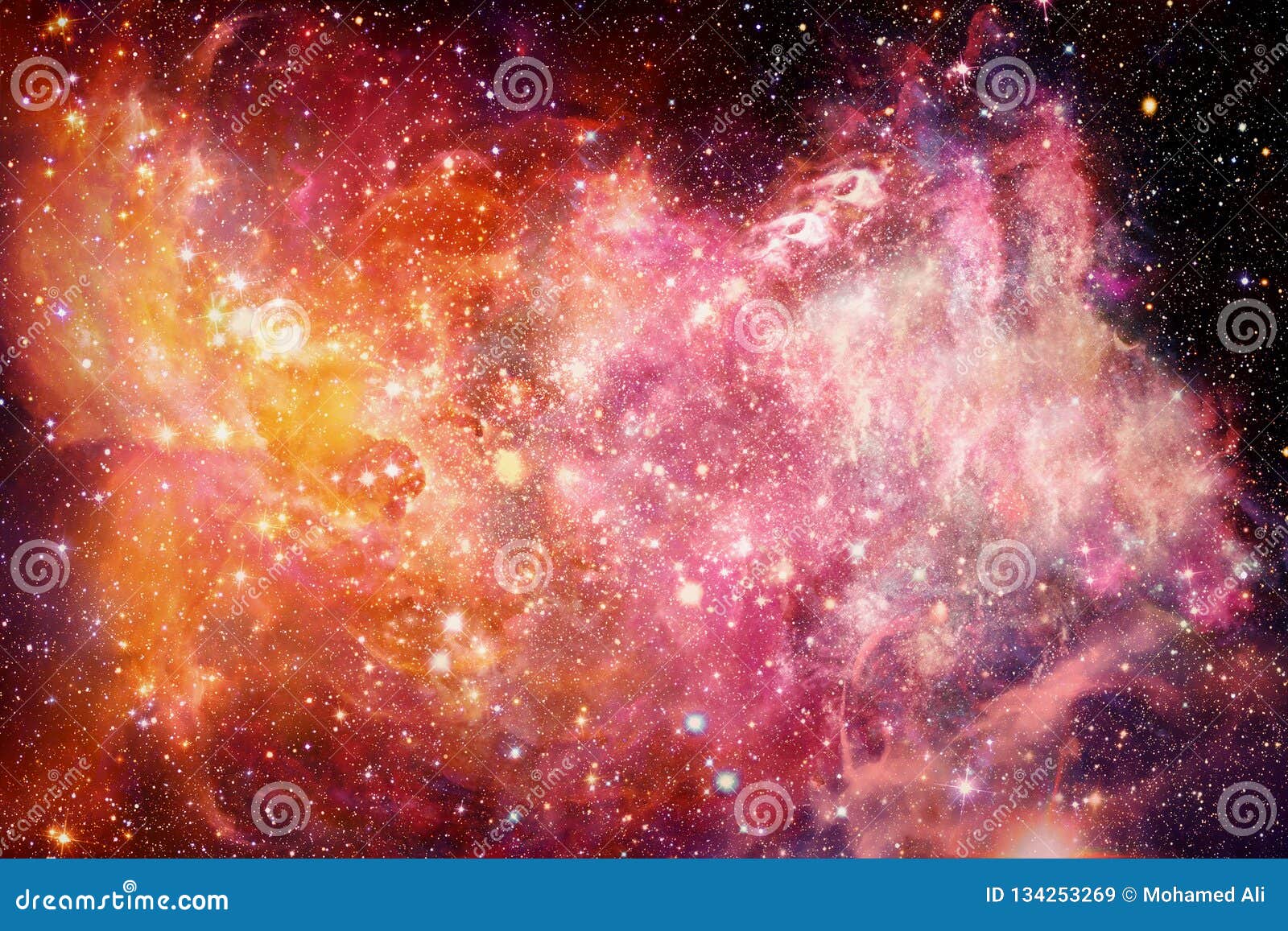 Artistic Multicolored Beautiful Bright Galaxy Background Stock ...