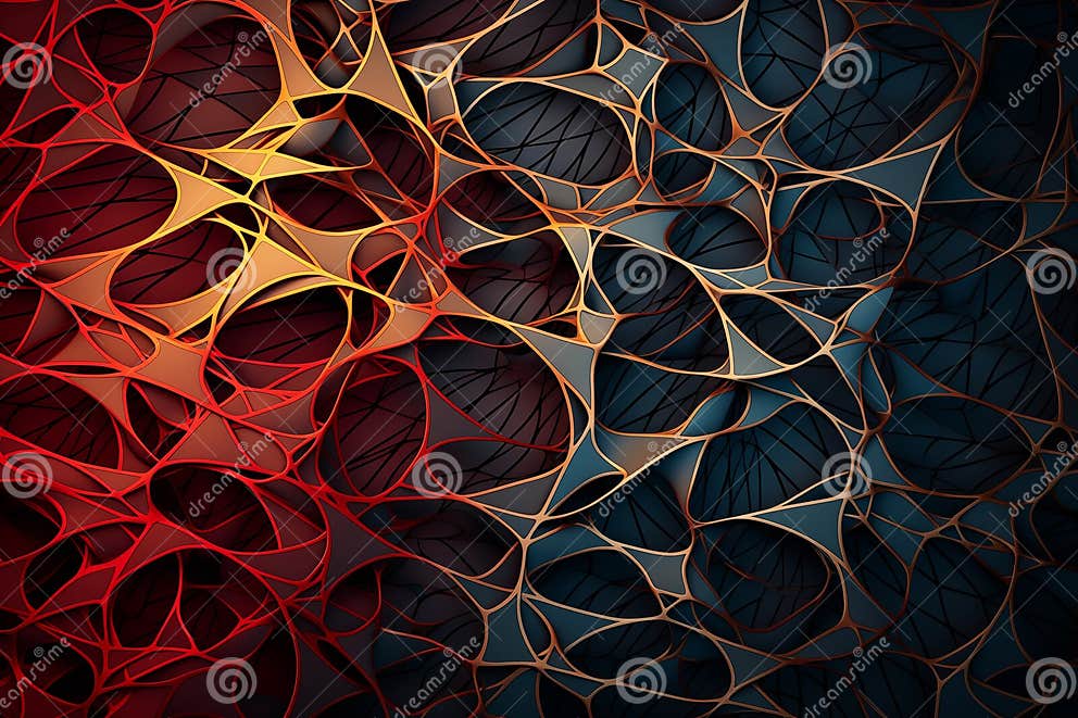 Artistic Neural Network Fullcolor Pattern Stock Illustration ...