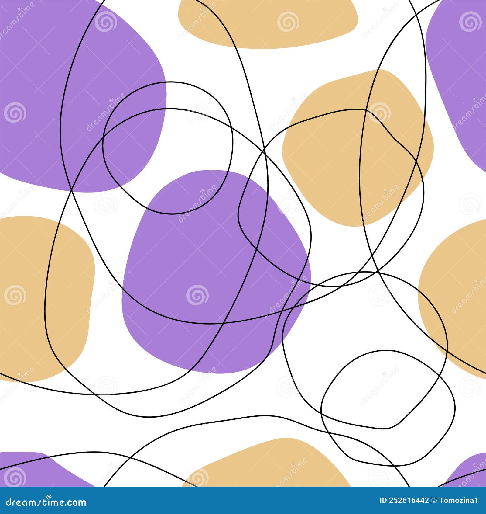 Artistic Organic Seamless Pattern with Circles Stock Vector ...
