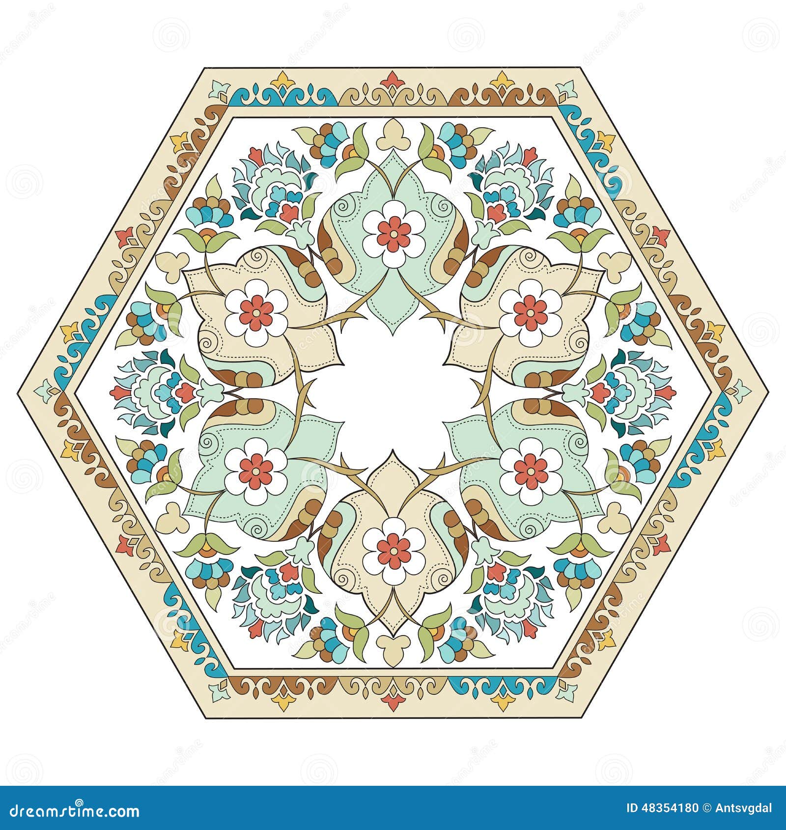 Artistic Ottoman Pattern Series Four Stock Vector - Illustration of ...