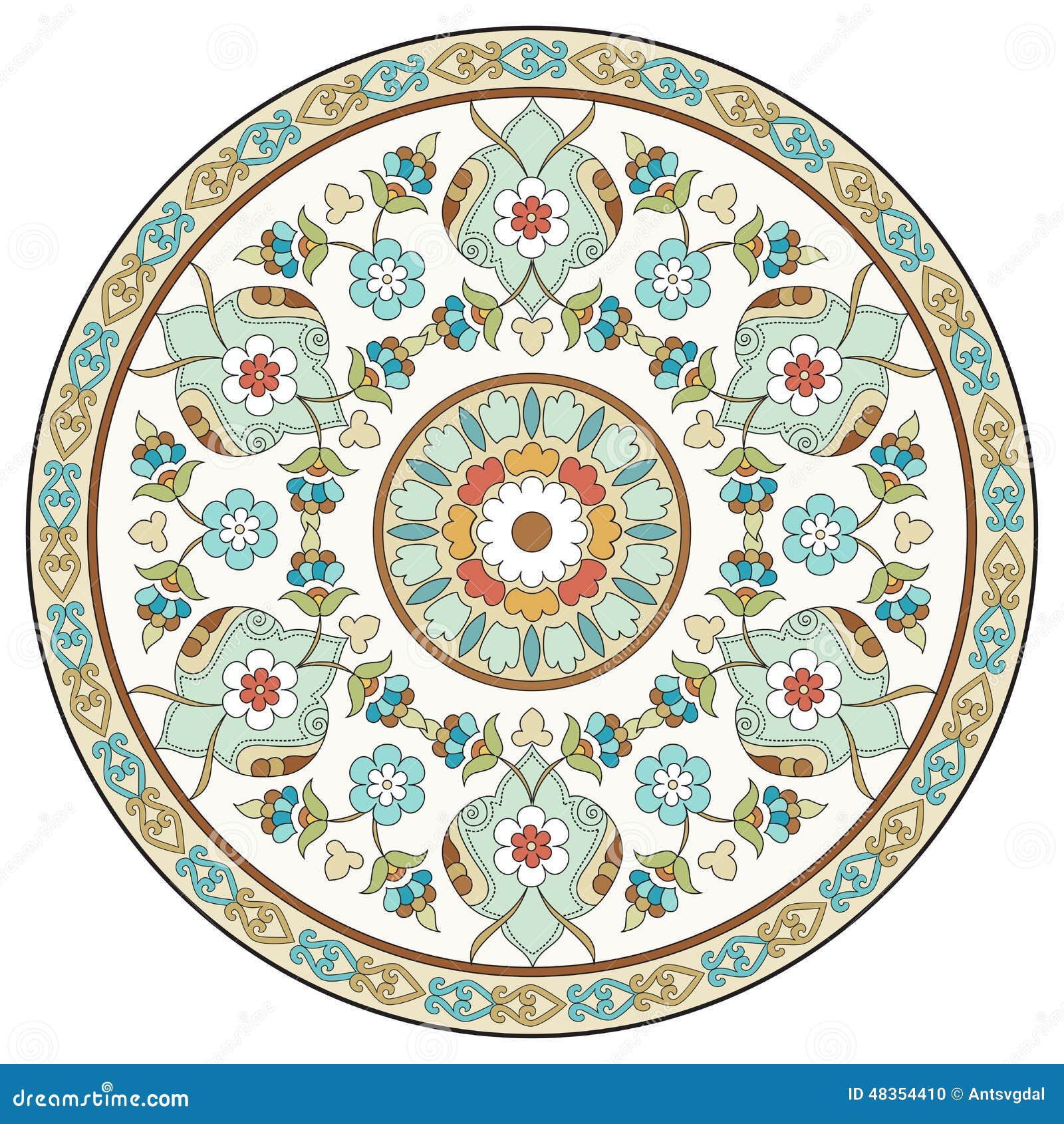 Artistic Ottoman Pattern Series Ten Stock Vector - Illustration of ...