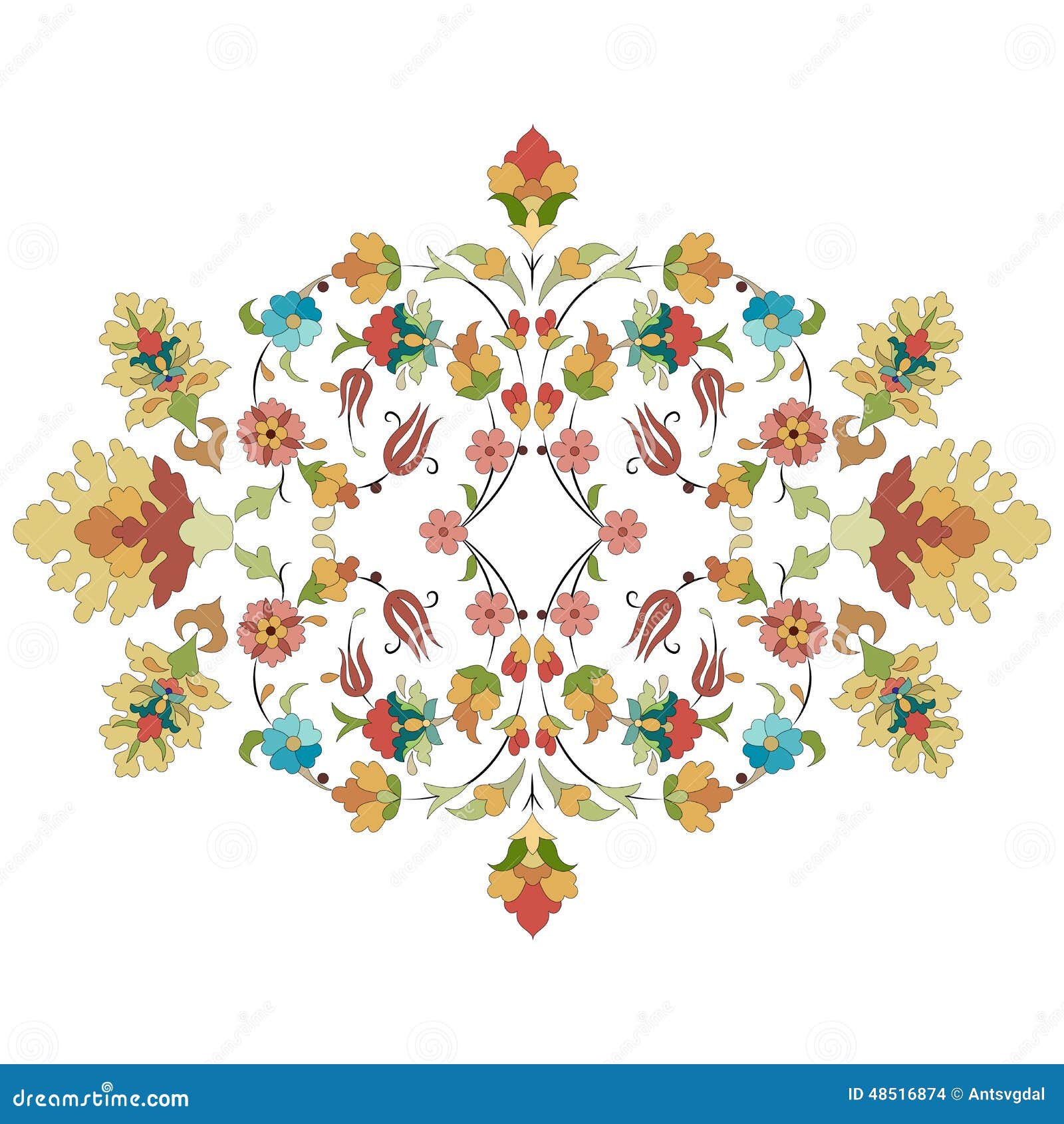 Artistic Ottoman Pattern Series Thirty Three Stock Vector ...