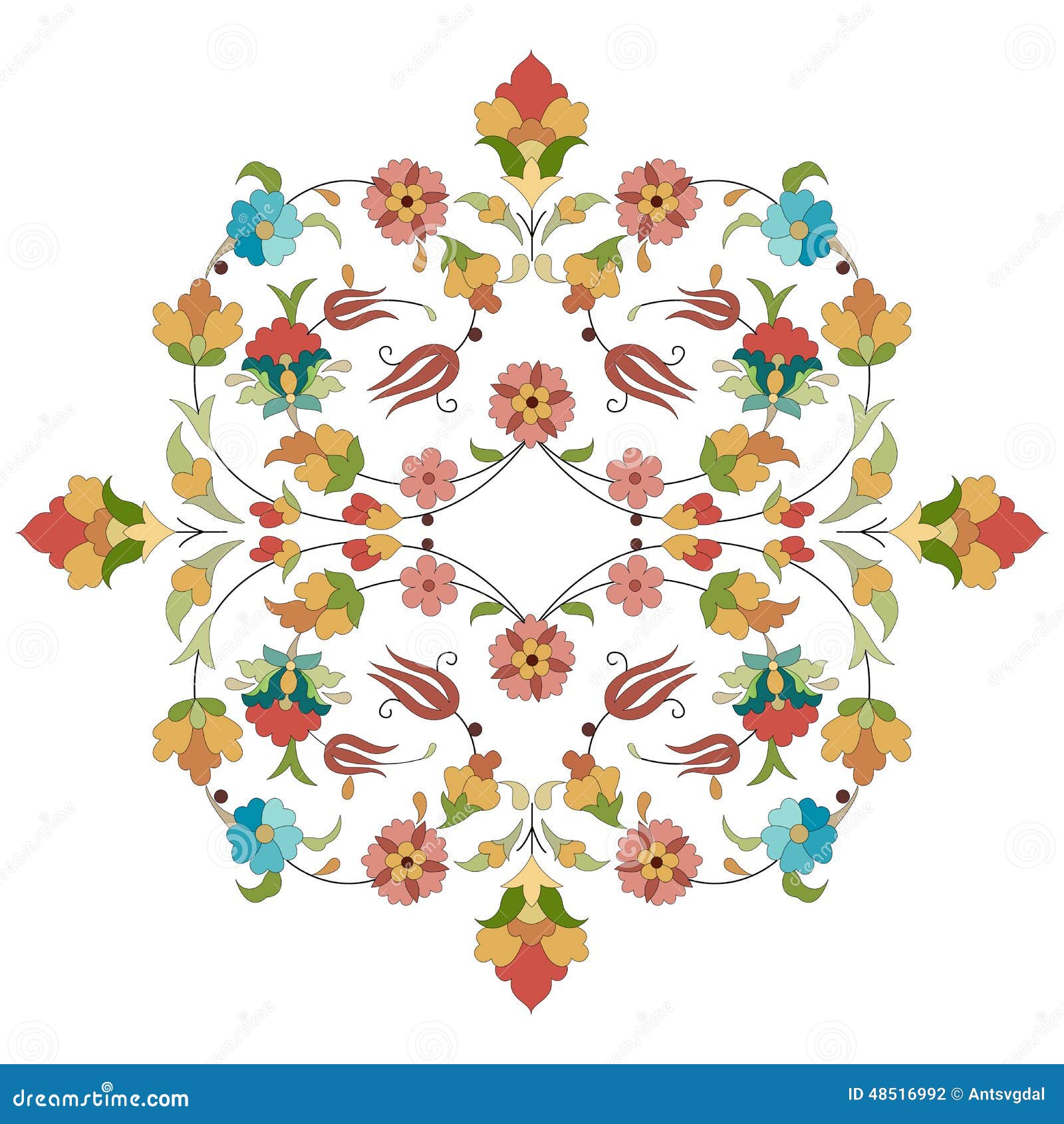 Artistic Ottoman Pattern Series Thirty Two Stock Vector - Illustration ...