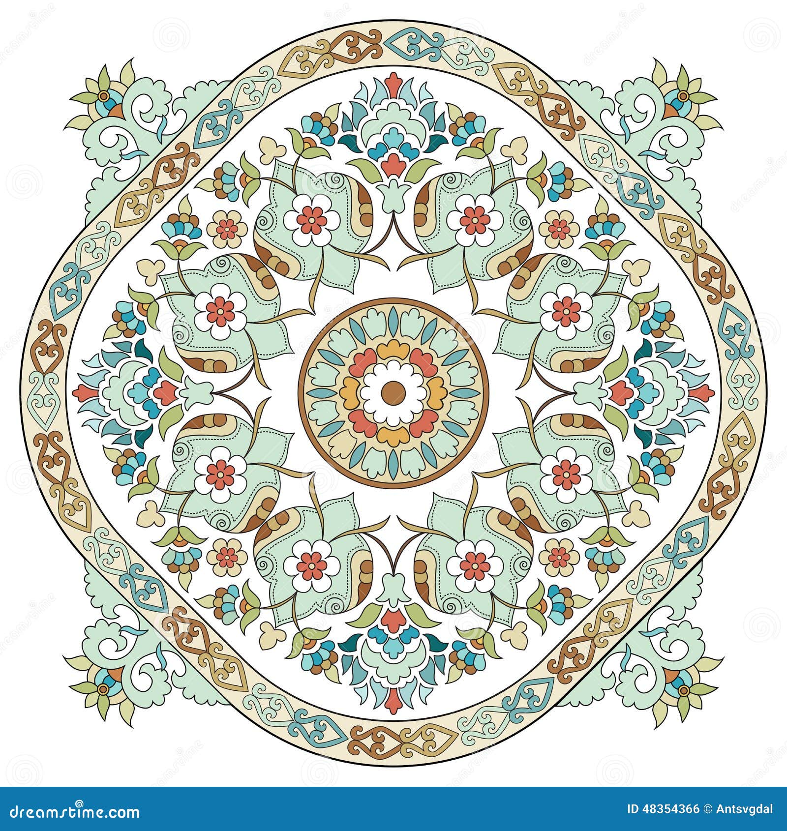 Artistic Ottoman Pattern Series Three Stock Vector - Illustration of ...