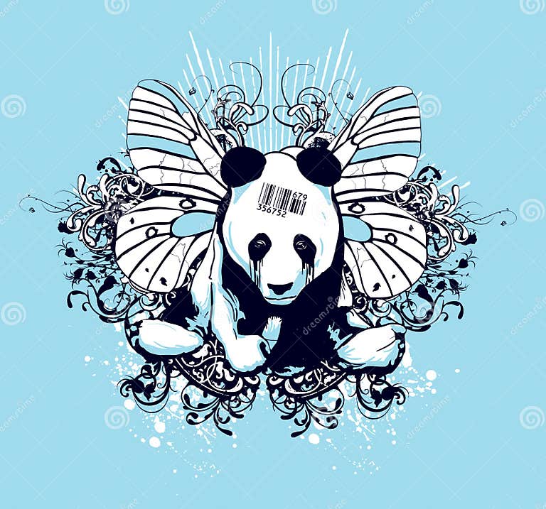 Artistic panda design stock vector. Illustration of mammal - 4108059