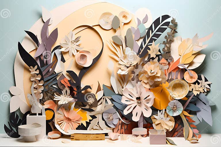 Artistic Paper Cut Collage of Upcycled Materials Transformed into ...