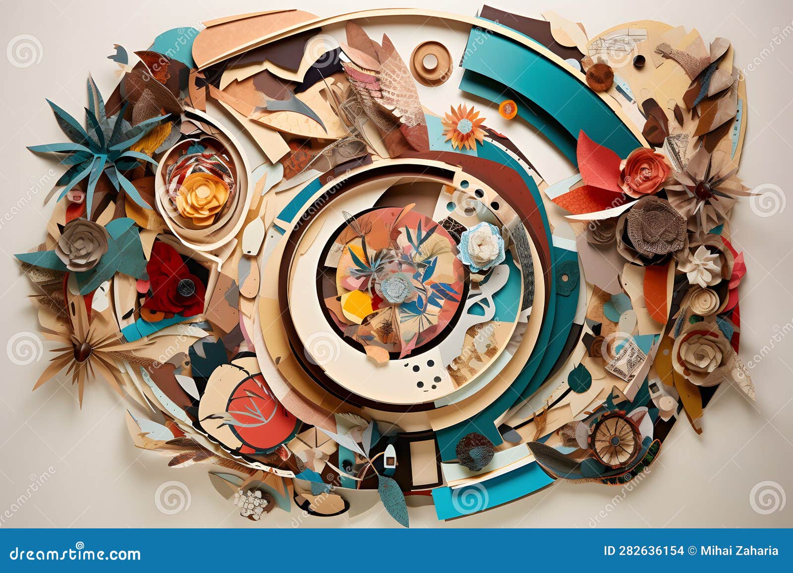 Artistic Paper Cut Collage of Upcycled Materials Transformed into ...