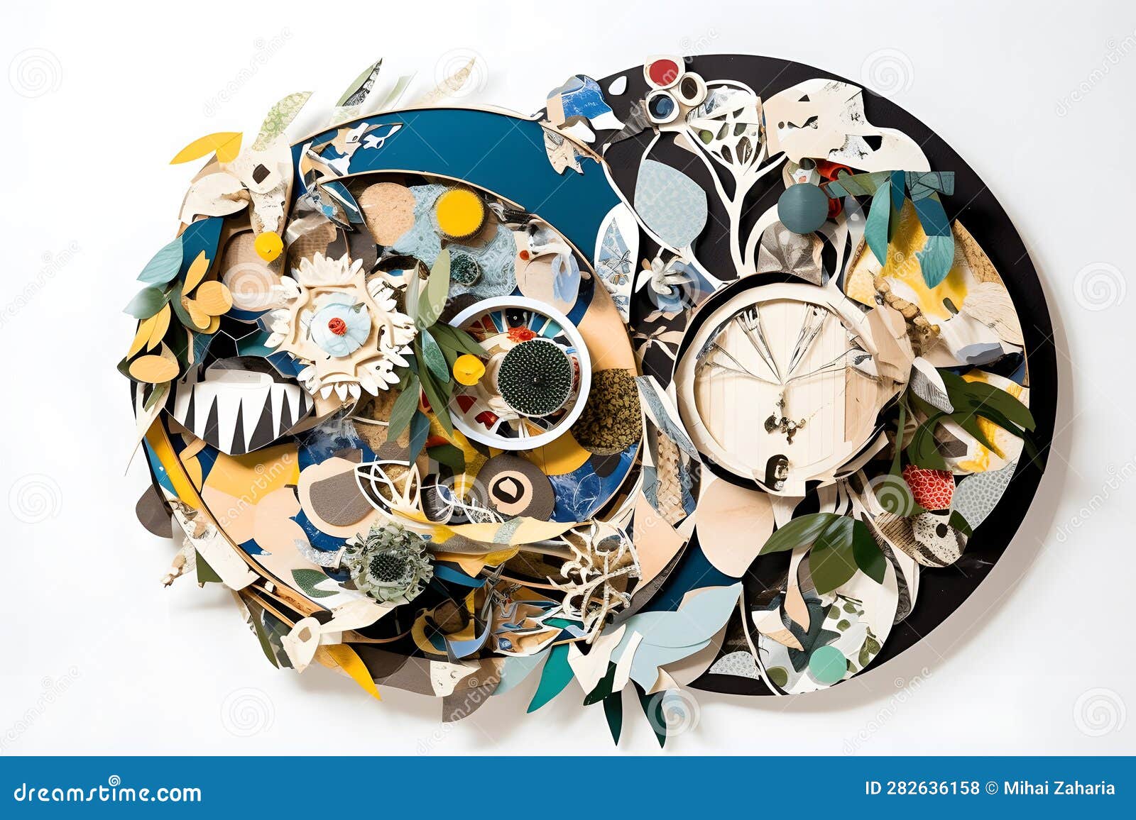 Artistic Paper Cut Collage of Upcycled Materials Transformed into ...