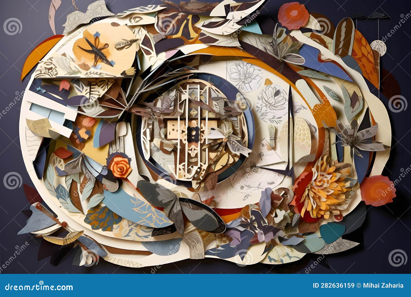 Artistic Paper Cut Collage of Upcycled Materials Transformed into ...