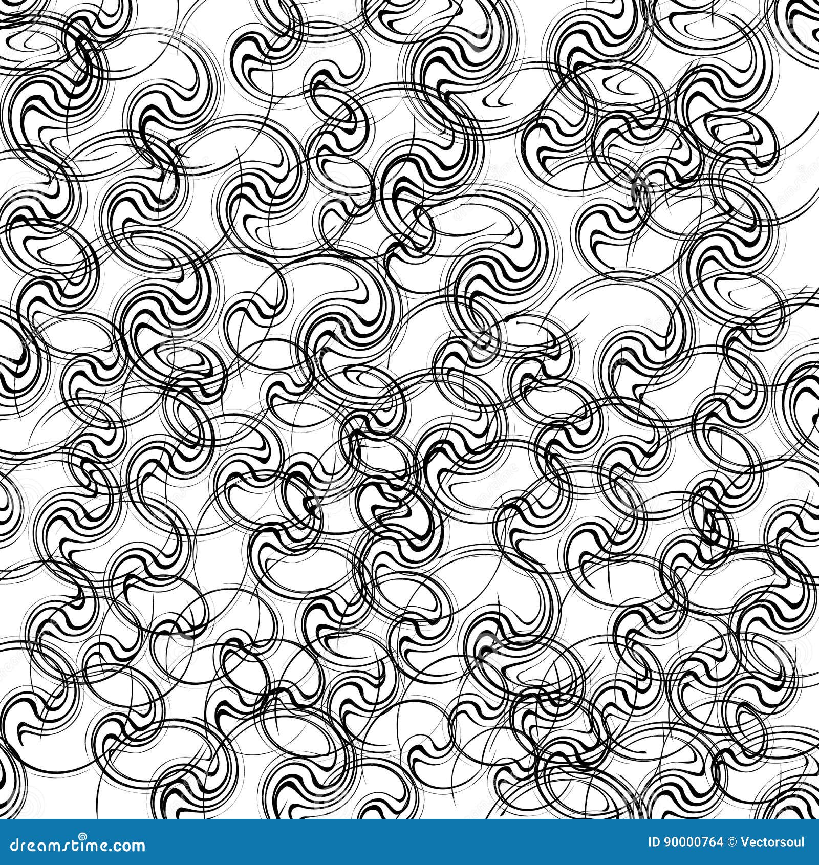 Artistic Pattern With Curvy Distortion Effect. Abstract Geometric Art ...