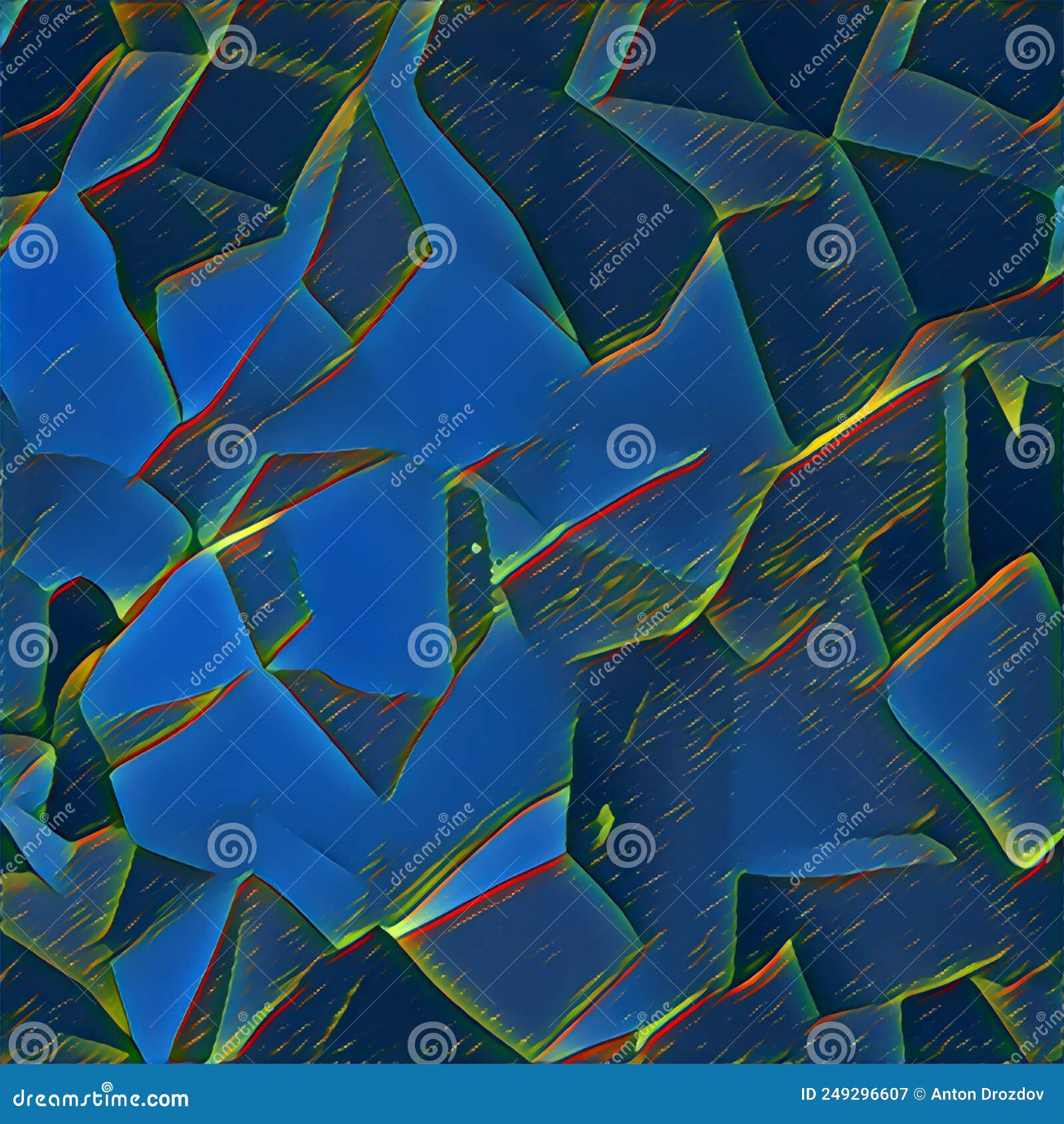 Artistic Pattern of Triangles Deep Blue Stock Illustration ...