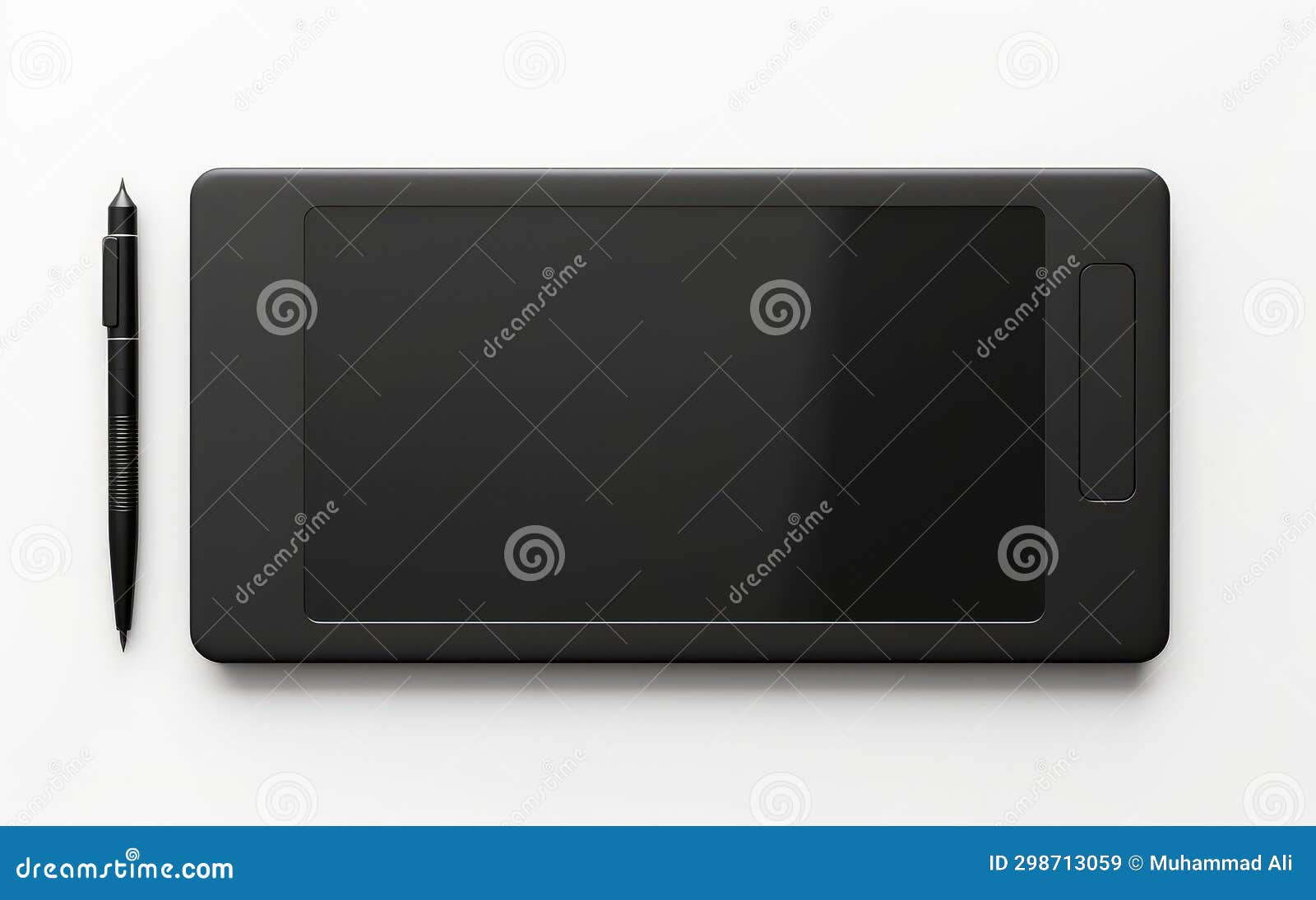 Artistic Pen Tablet on White Background Stock Illustration ...