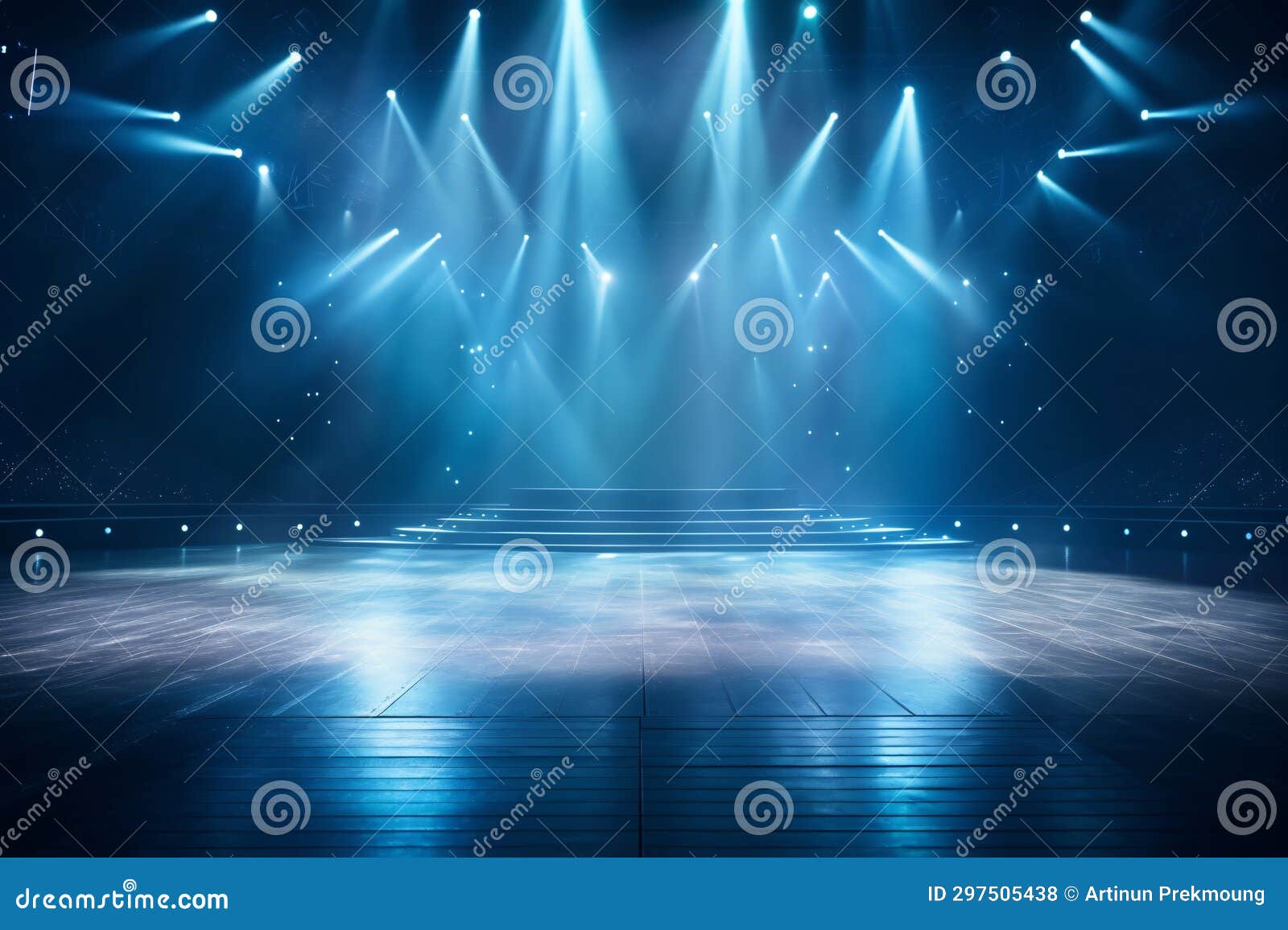 Artistic Performances Stage Light Background With Spotlight Illuminated ...