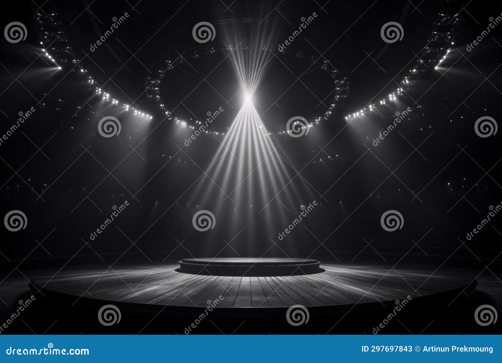 Artistic Performances Stage Light Background with Spotlight Illuminated ...