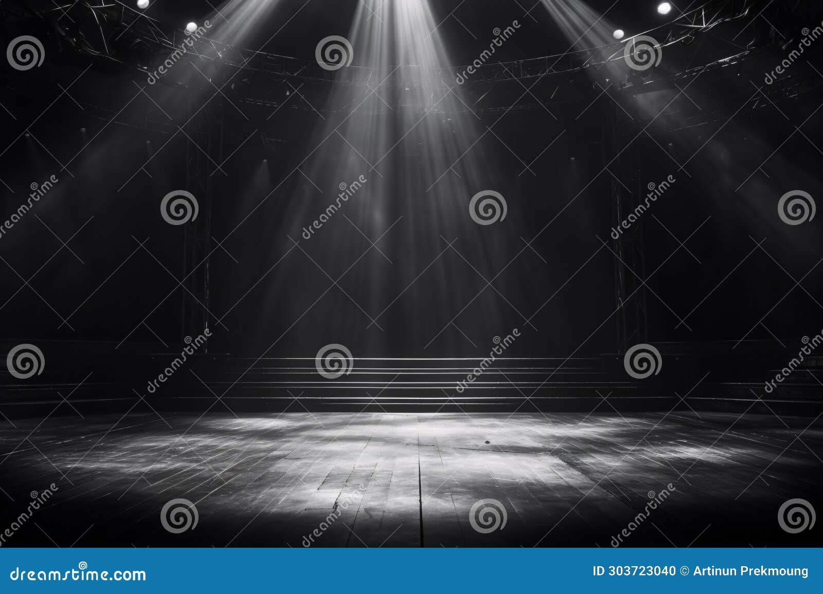 Artistic Performances Stage Light Background with Spotlight Illuminated ...