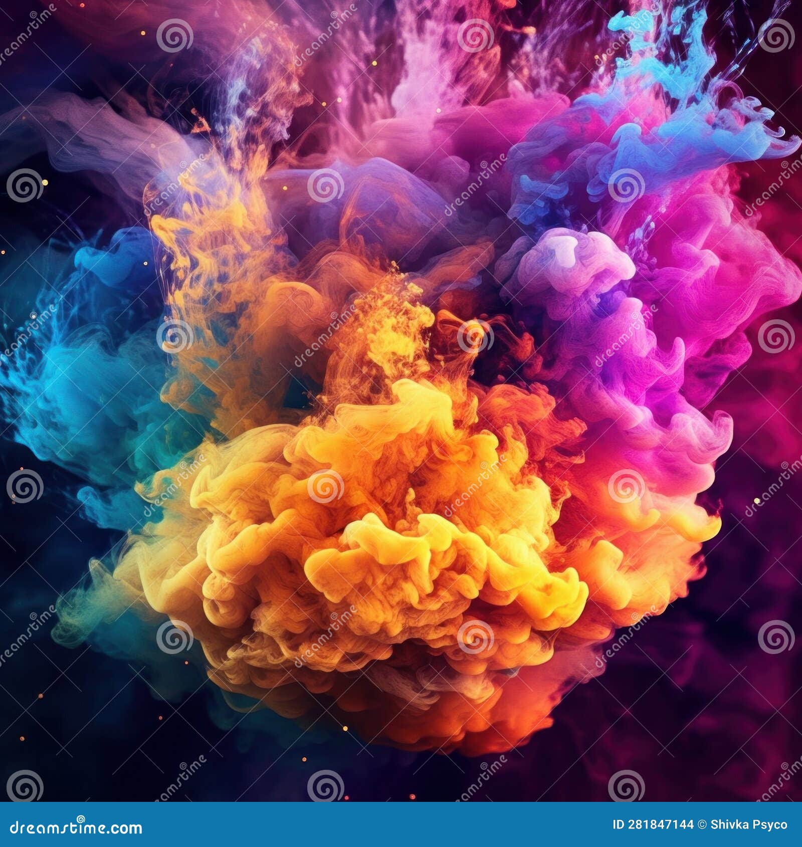 Artistic Picture of Colorful Smoke Explosion Wallpaper Stock ...