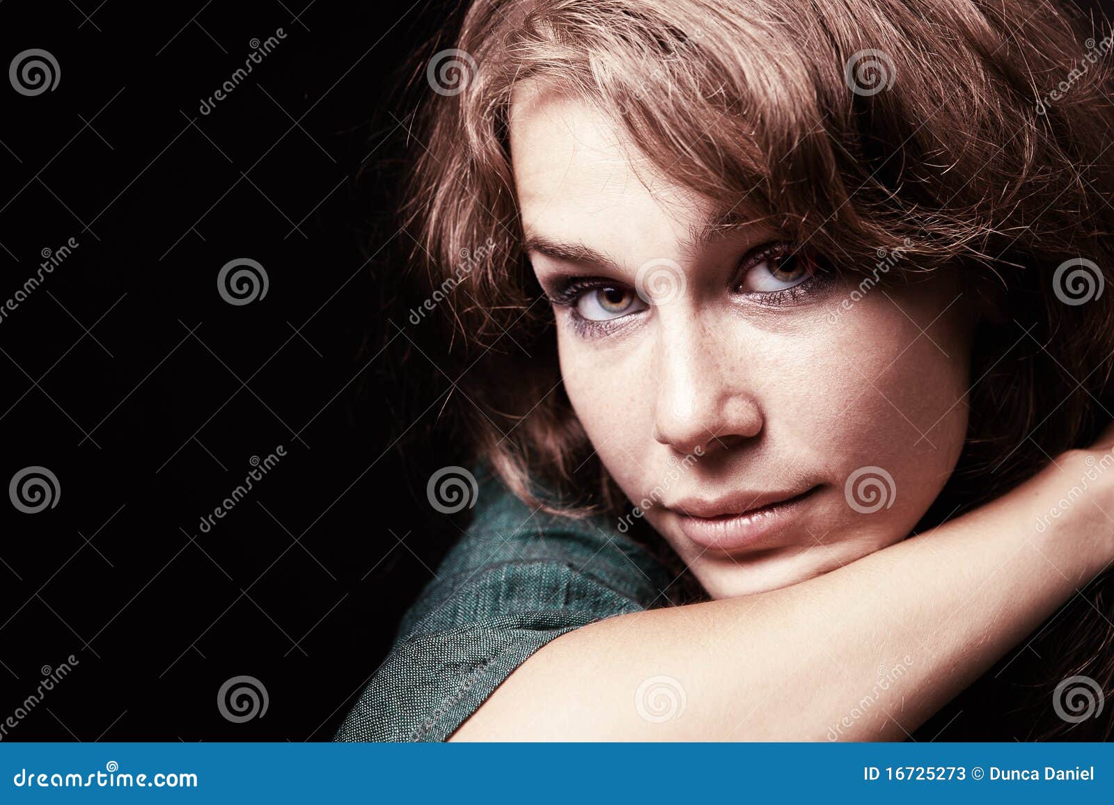 Artistic Portrait of Expressive Young Woman Stock Image - Image of ...