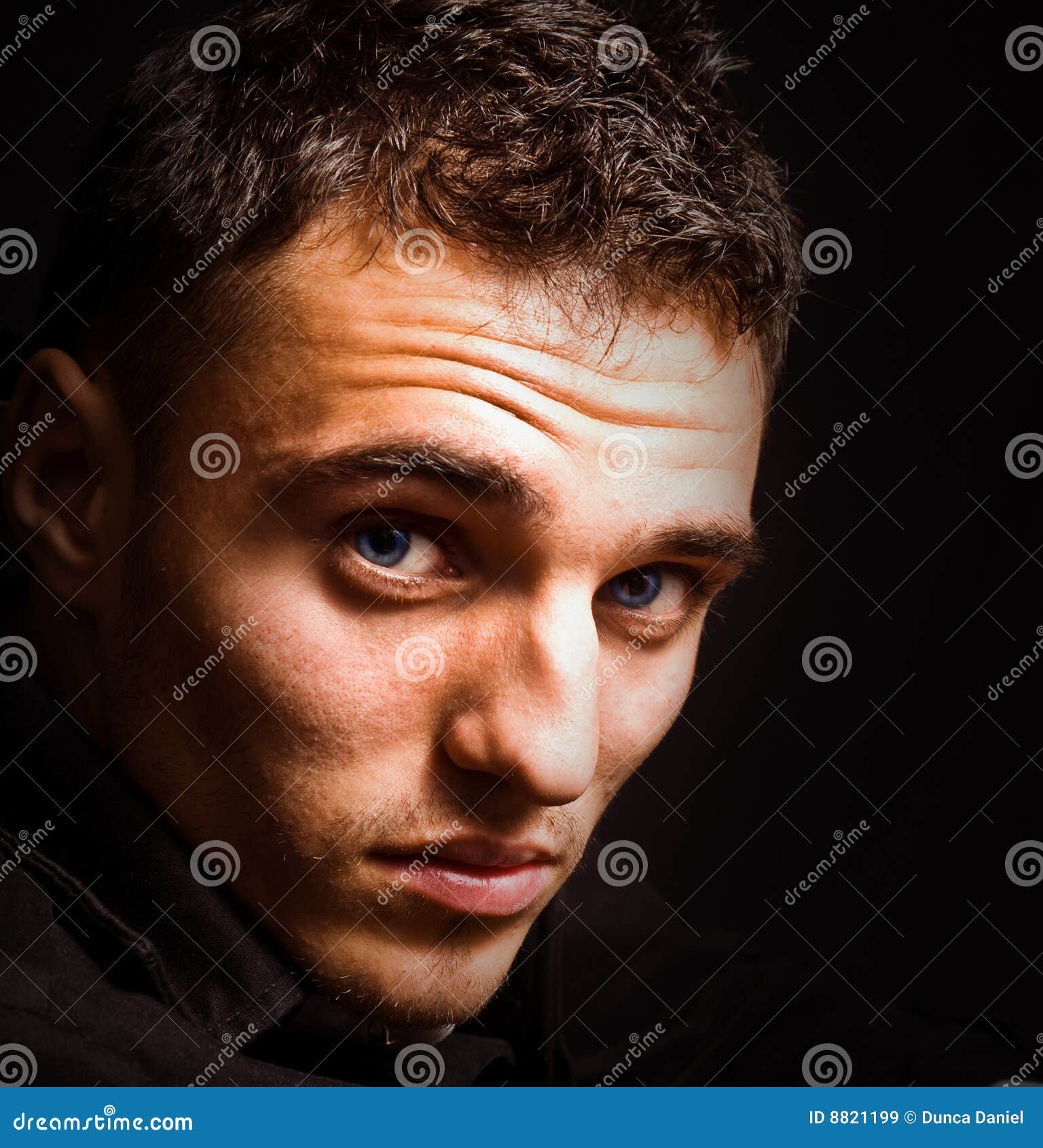 Artistic Portrait of Man with Beautiful Eyes Stock Image - Image of ...