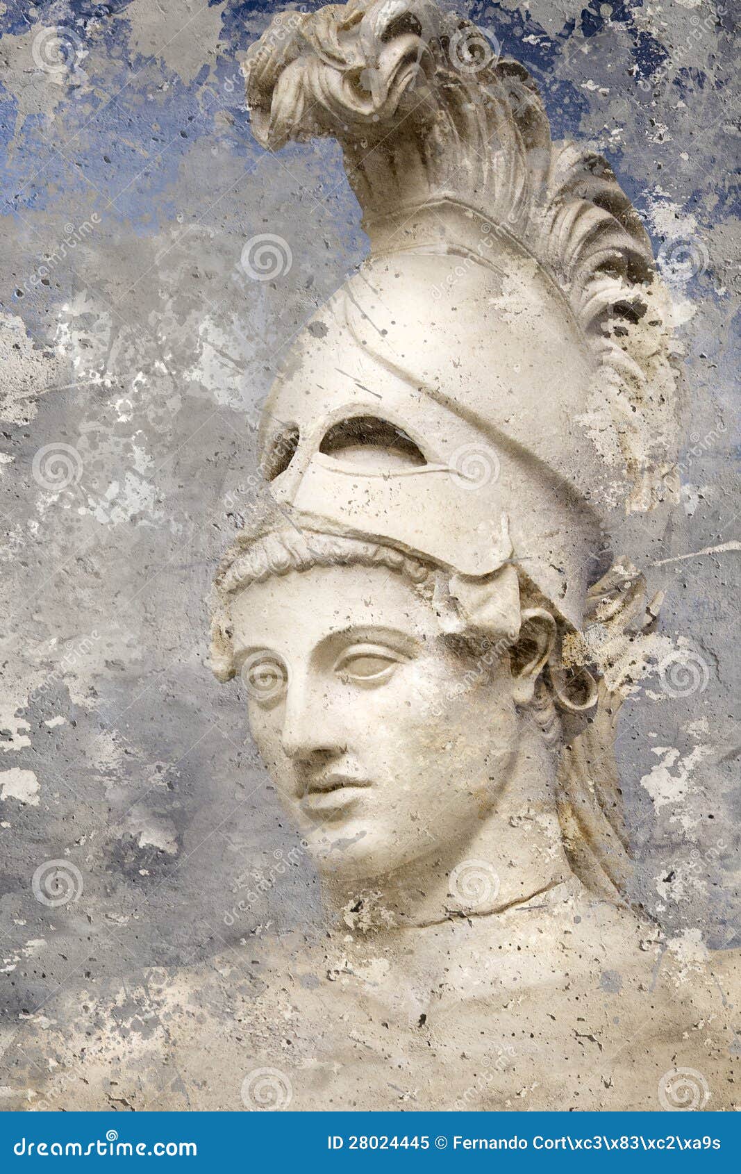 Artistic Portrait with Textured Background, Classical Greek Sculpture ...