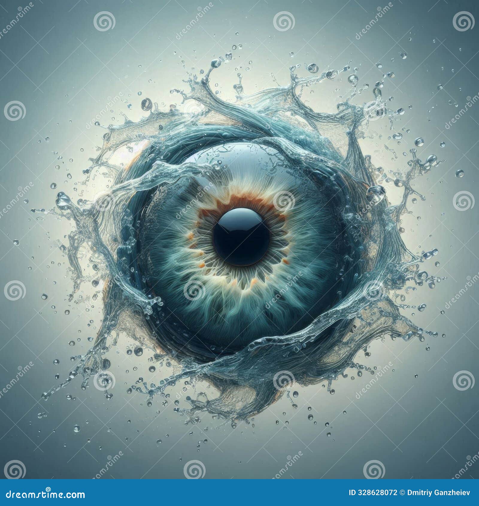 Splash Formed Eye stock illustration. Illustration of liquid - 328628072